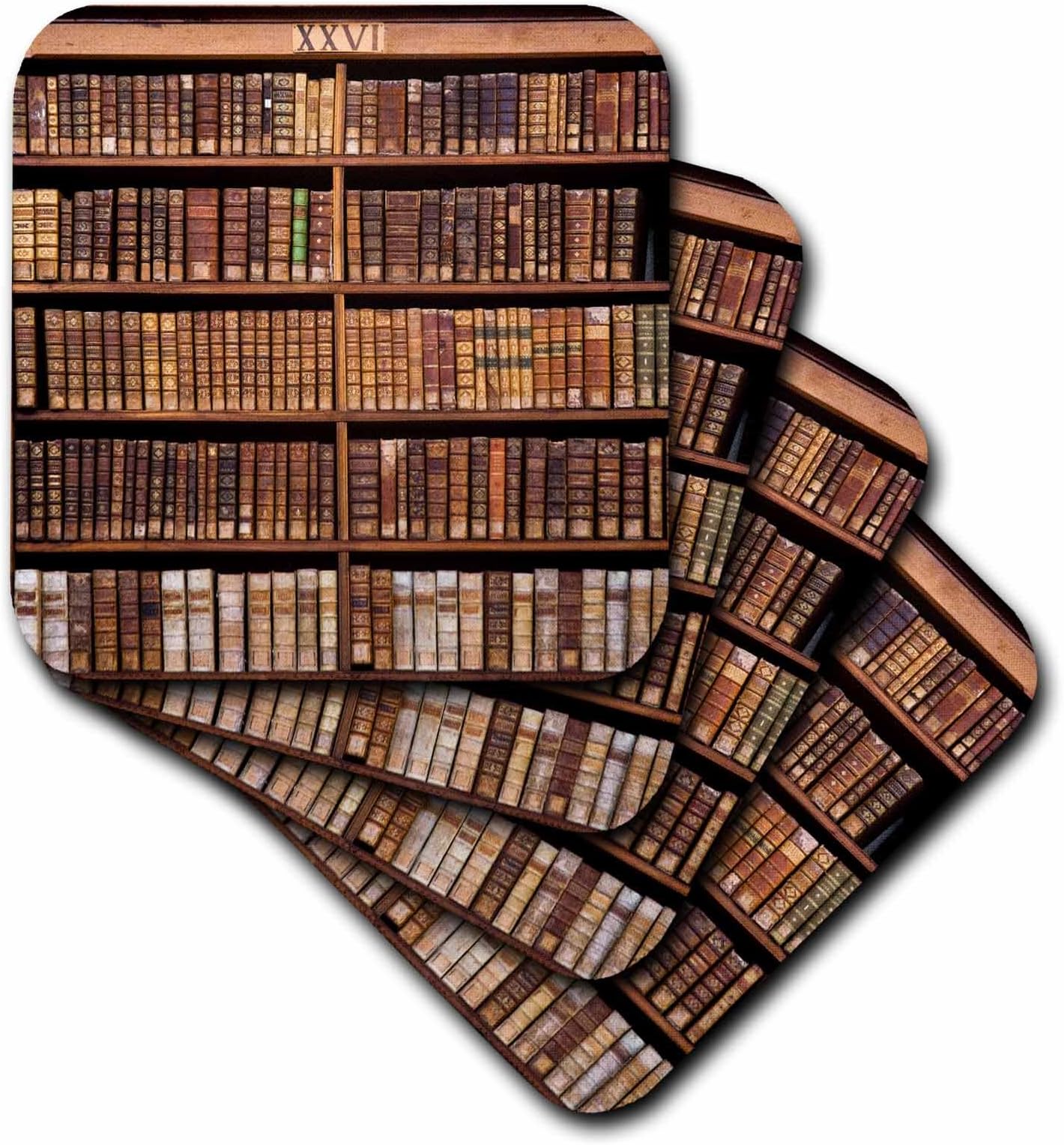 Amazon.com: Jane Austen Books Coaster Set- 6 Piece Fabric Top Coaster ...