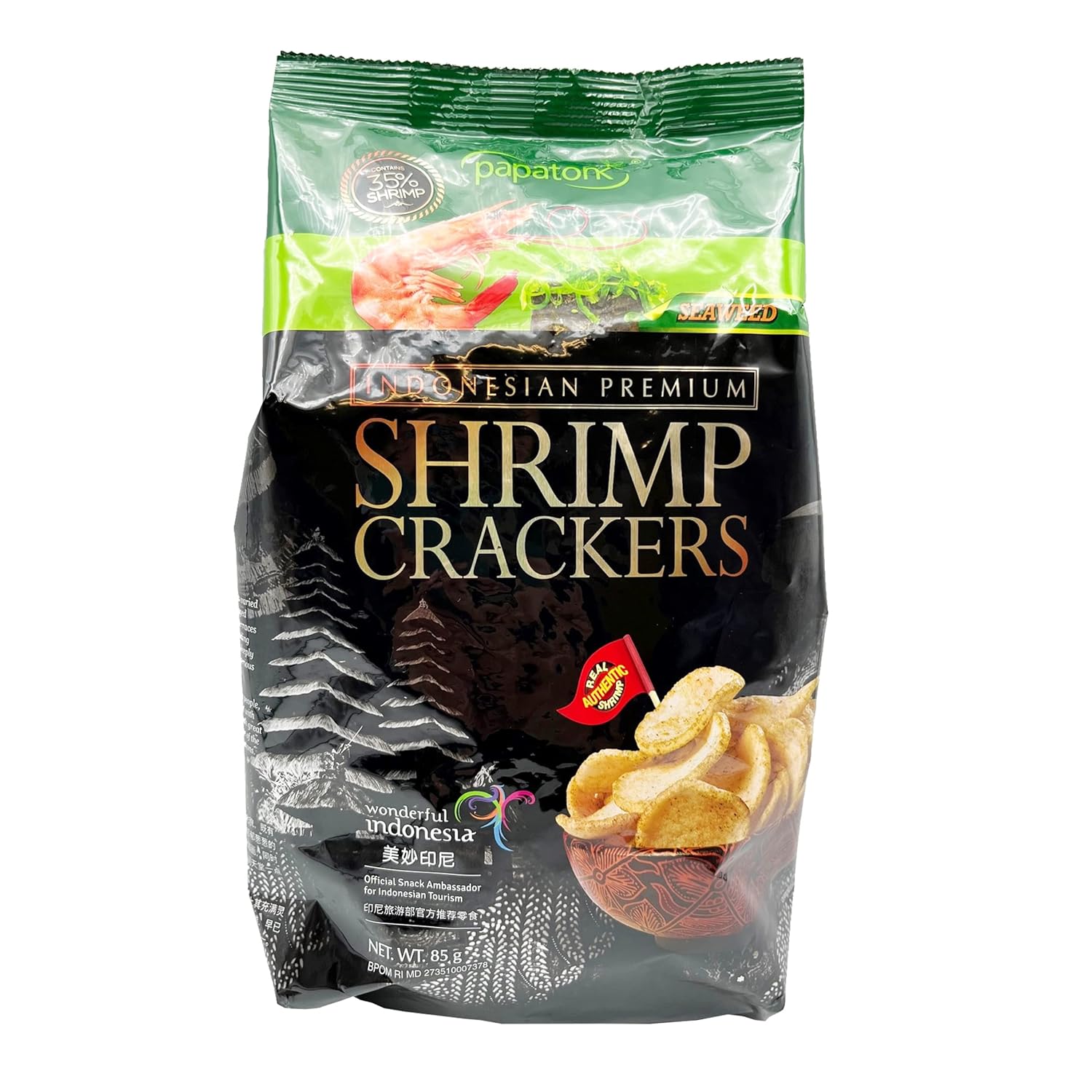 Amazon.com: Papatonk Seaweed Flavor Shrimp Crackers 3 oz. Bag (1 Pack)
