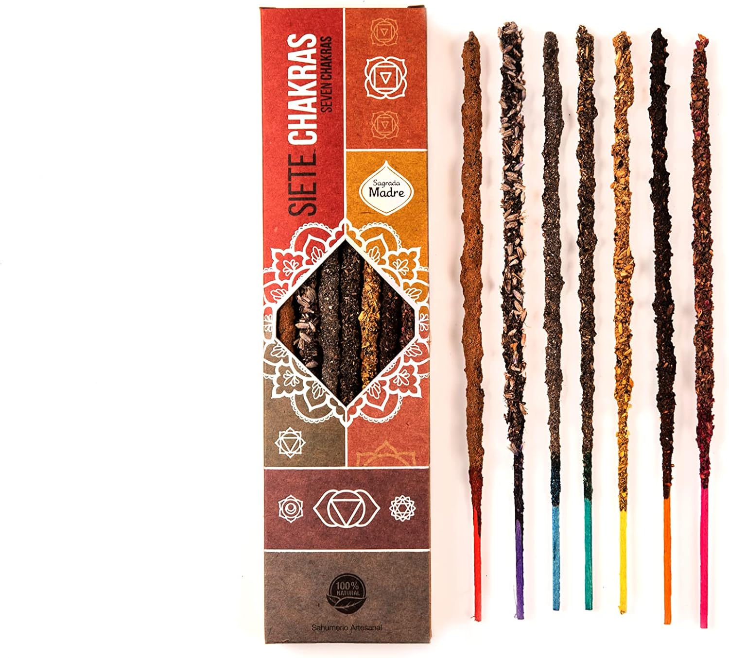 Amazon.com: Sagrada Madre 7 Chakras Fine Incense Stick. 100% ...
