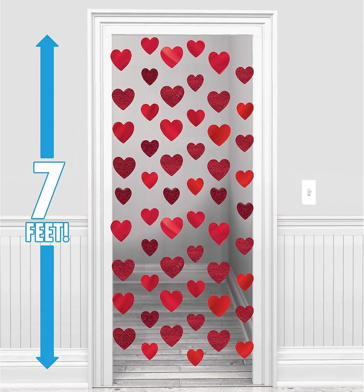 Amazon.com: Valentine Red Paper String Candy Hearts, 6 Ct. | Party ...