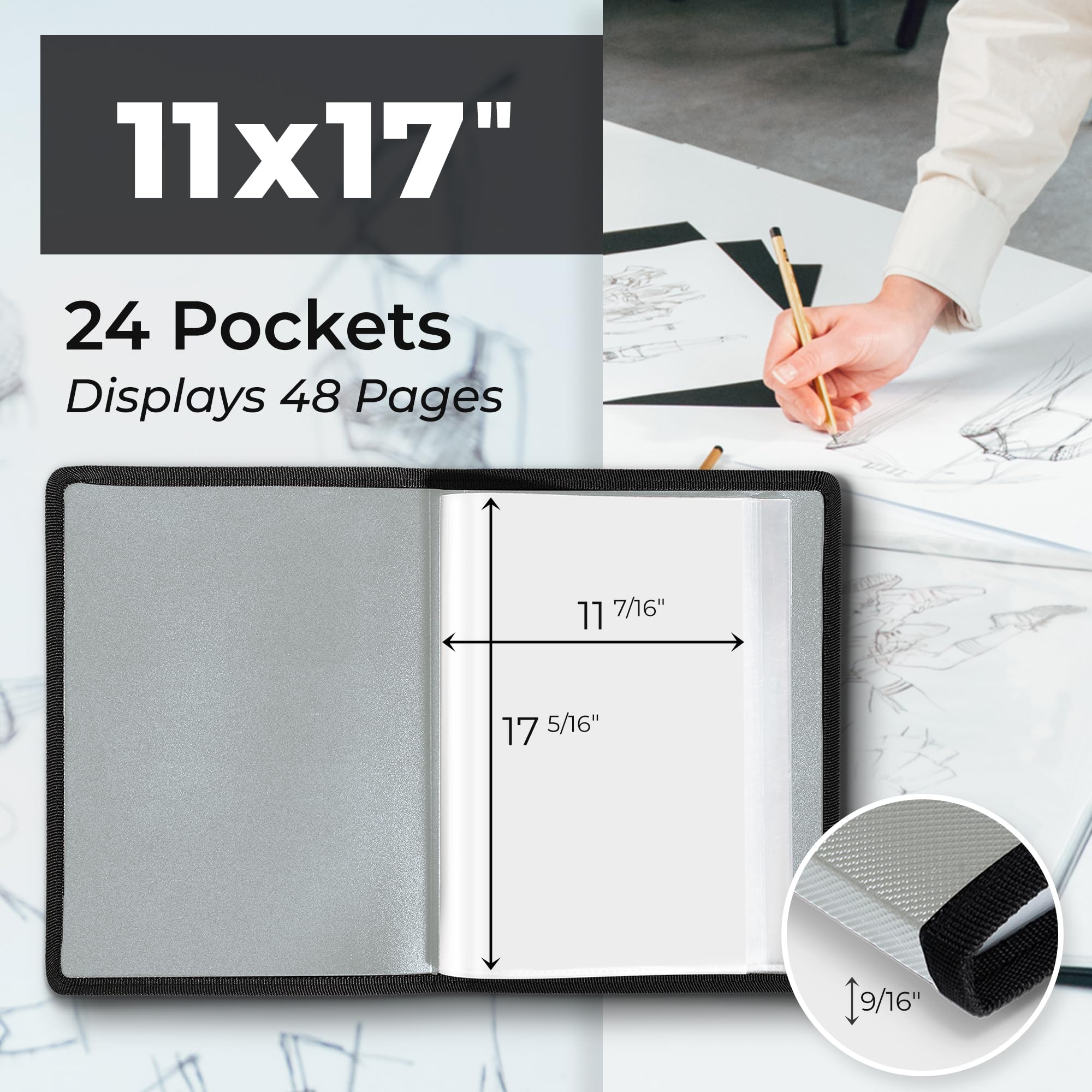 Snapklik.com : Dunwell 11x17 Art Portfolio Binder