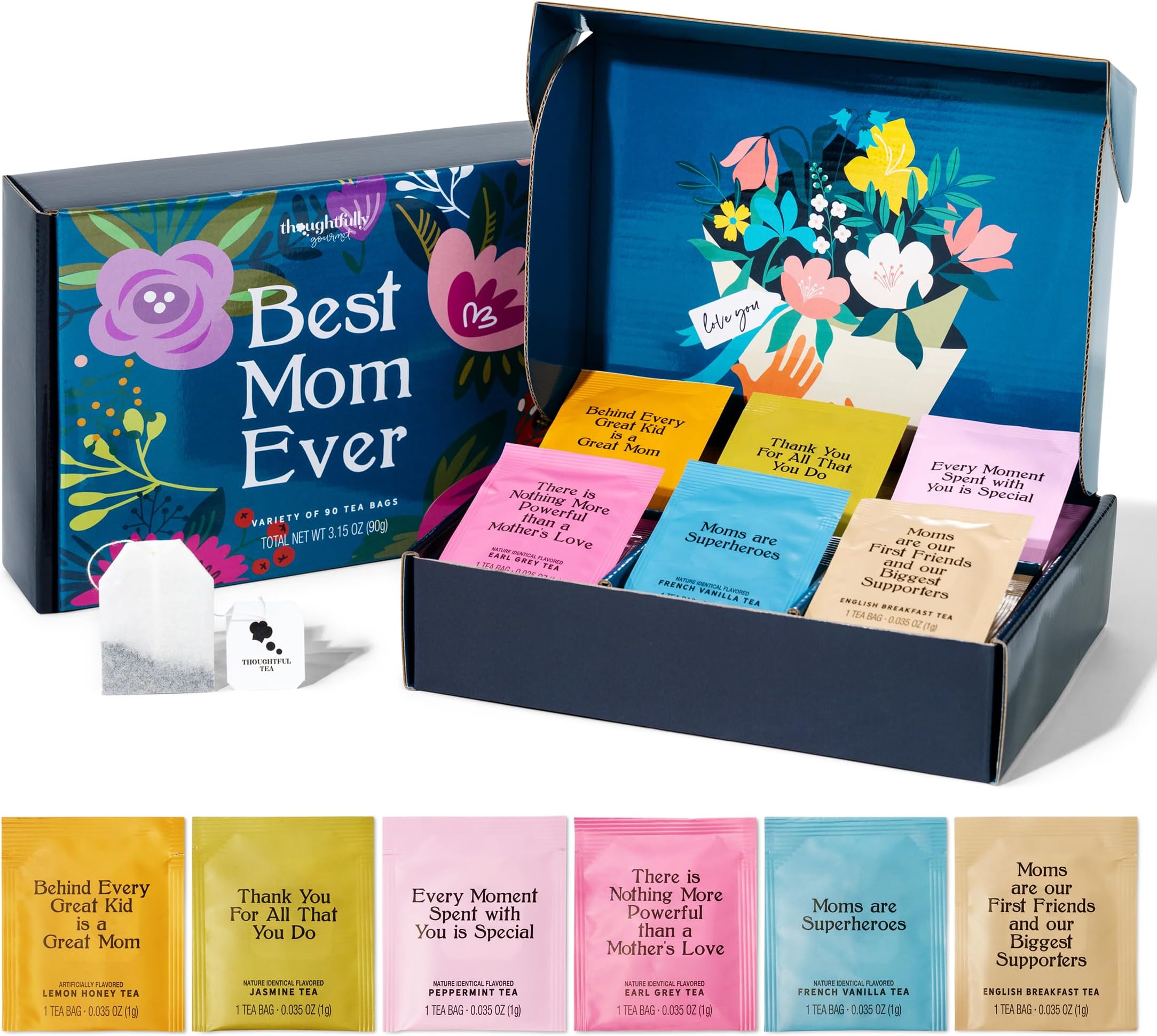 Amazon.com: Thoughtfully Gourmet, Best Mom Ever Tea Gift Set, Tea ...