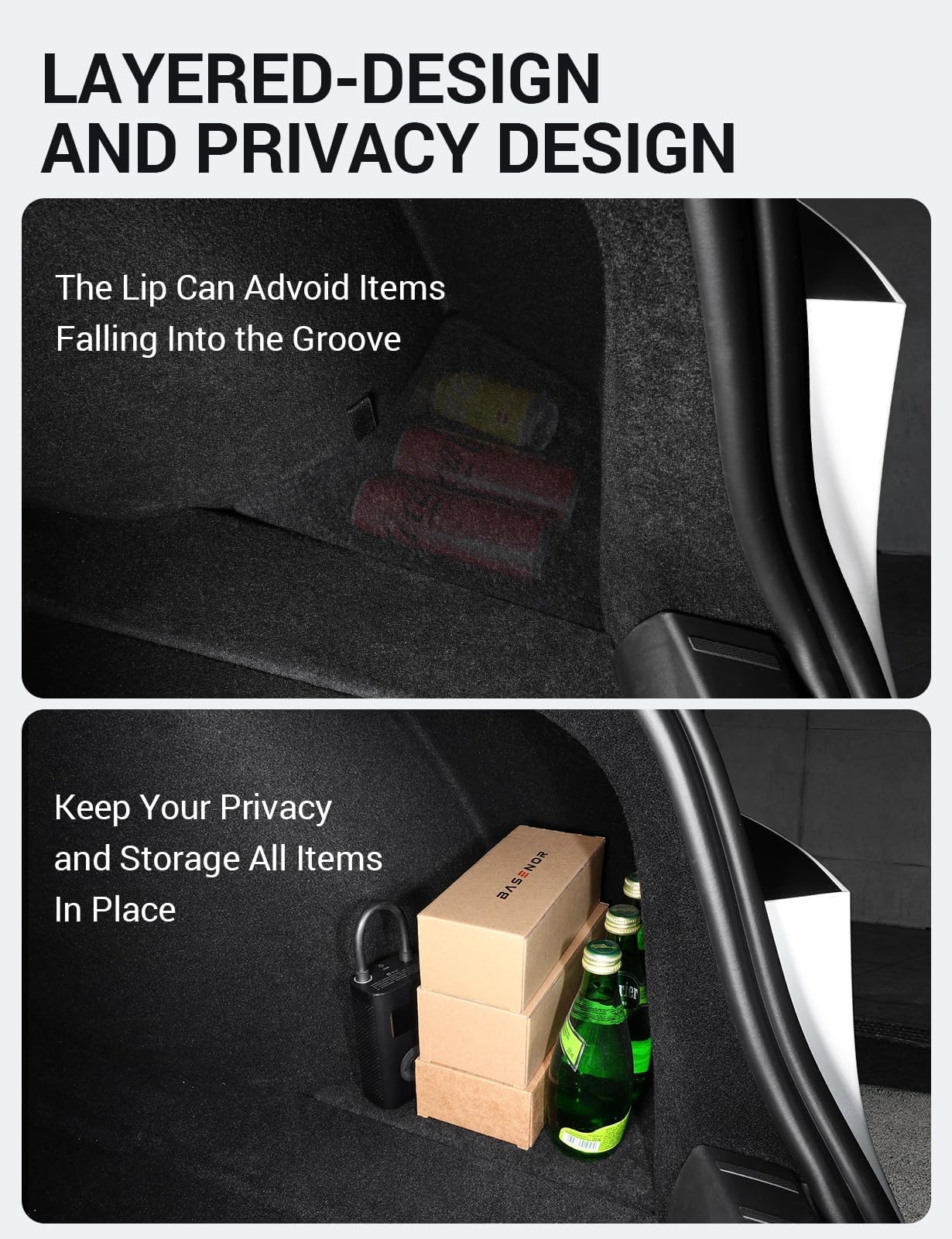 Snapklik.com : BASENOR Tesla Model 3 Highland Trunk Organizer, TPE ...