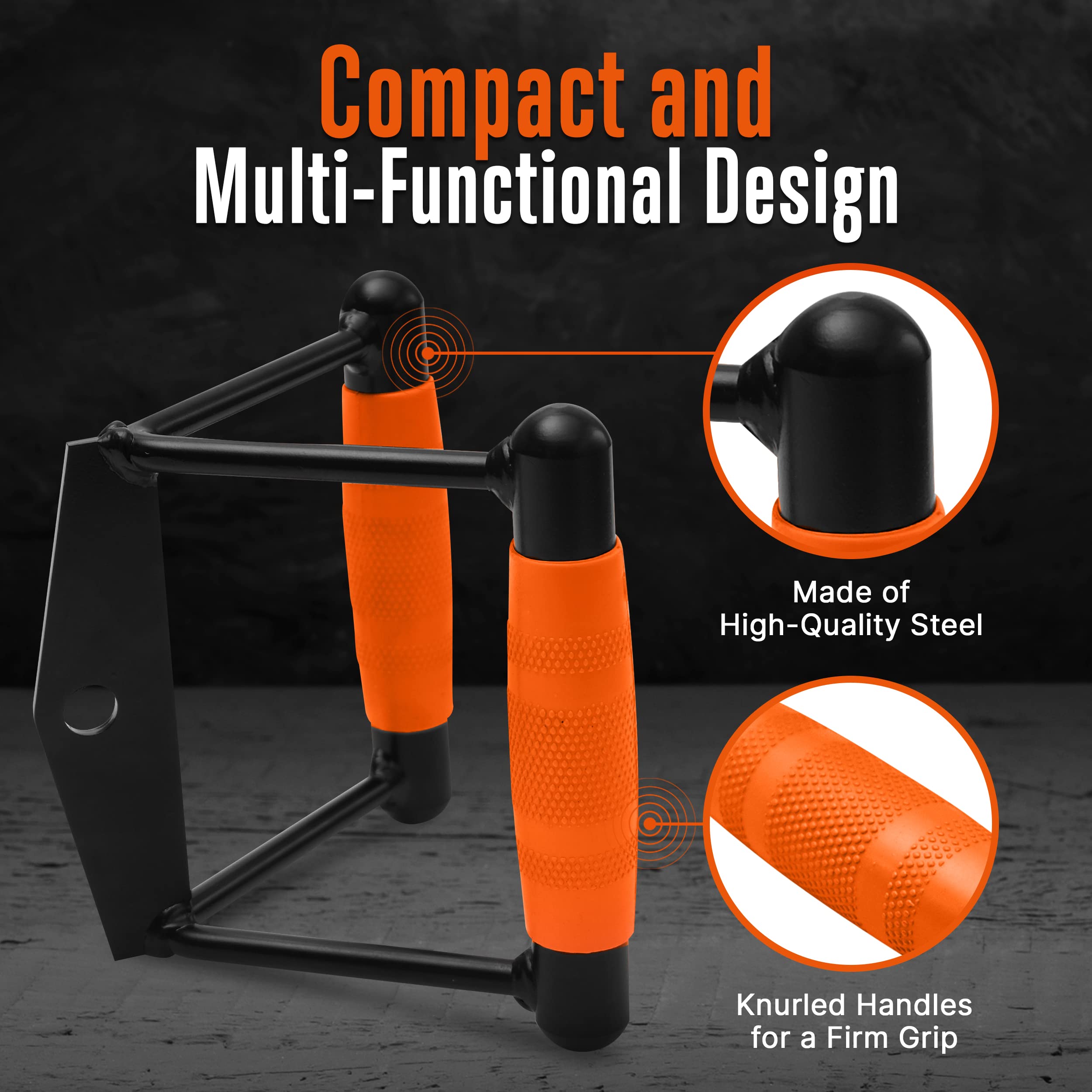 Snapklik.com : SQUATZ Double D Row Handle - Non Slip Handle Cable ...