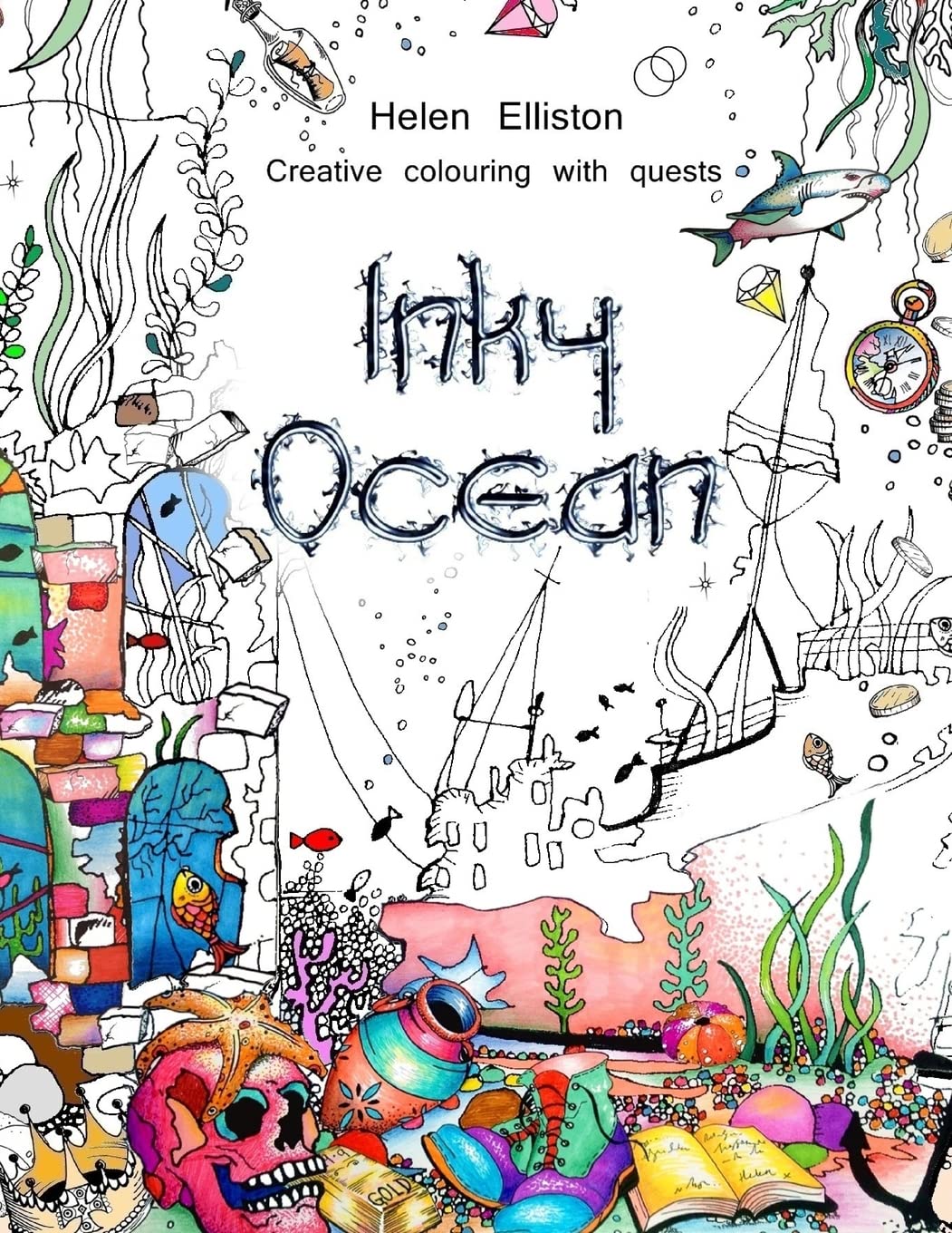 Inky Ocean: Creative colouring with quests: Volume 1 (Inky Colouring ...