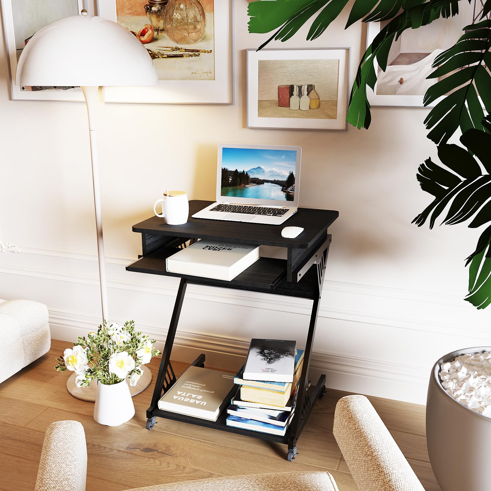 Snapklik.com : ALISENED Computer Desk For Small Spaces,23.6" Z-Shaped ...