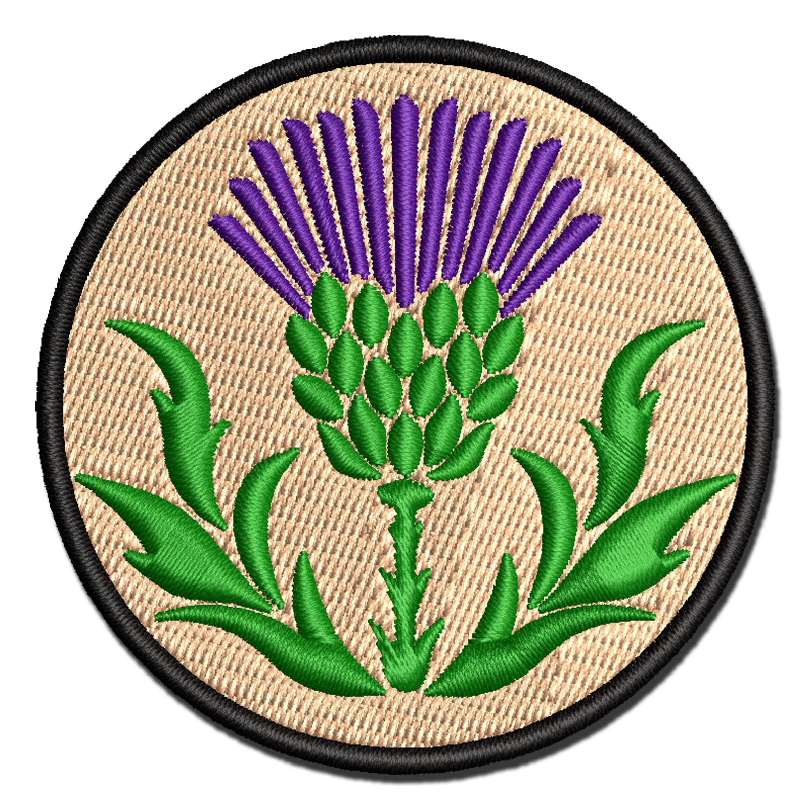 Amazon.com: Scottish Thistle Multi-Color Embroidered Iron-On Patch ...