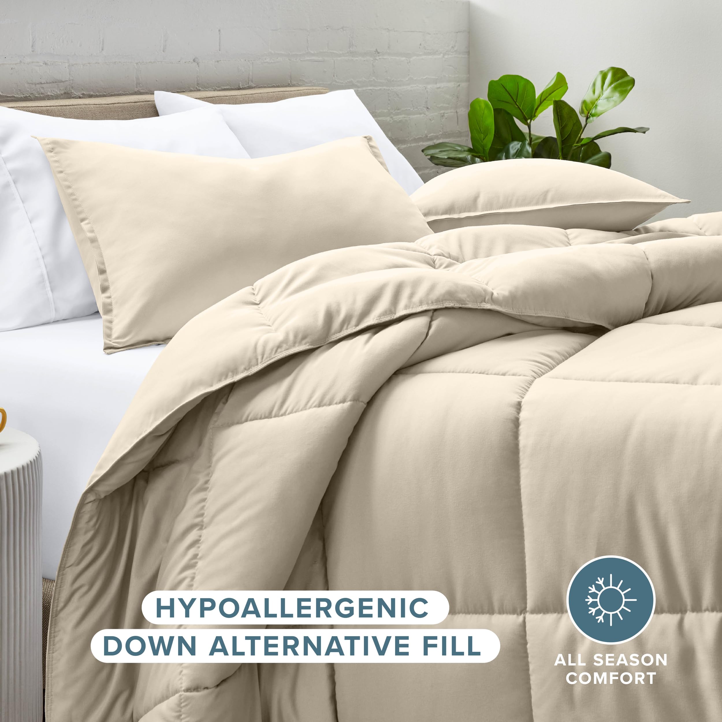 Snapklik.com : Bare Home Comforter Set - Oversized Queen Size - Ultra ...
