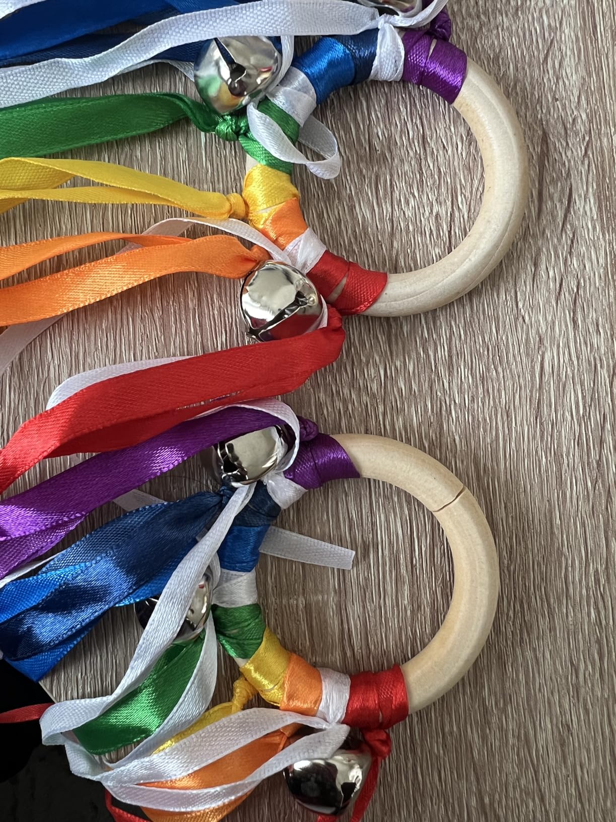 Toddmomy 2pcs Rainbow Hand Kite Ribbon Sensory Ribbon Toy Colorful Hand ...