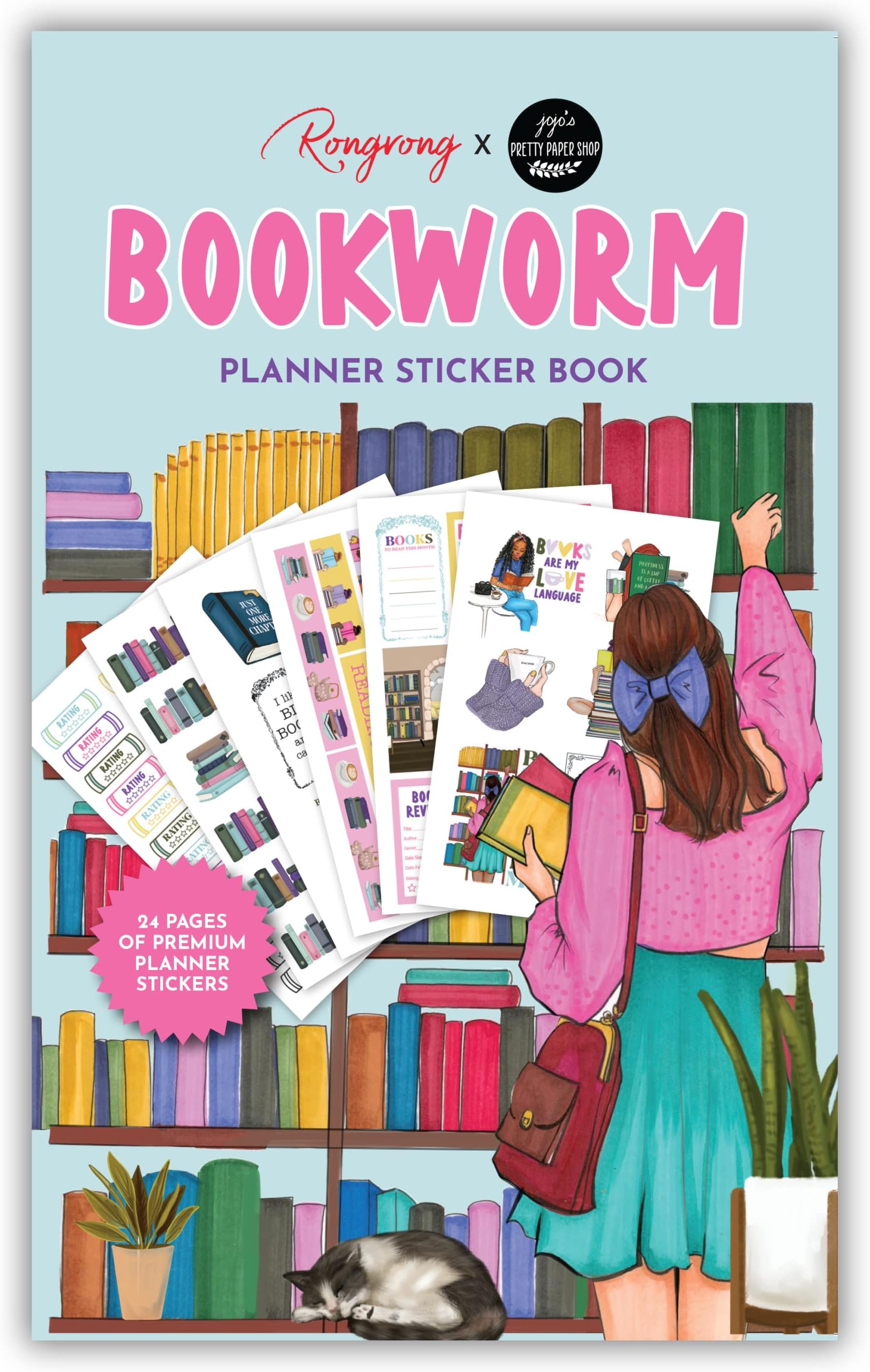 Amazon.com : Rongrong Bookworm Planner Stickers Book for Planners ...