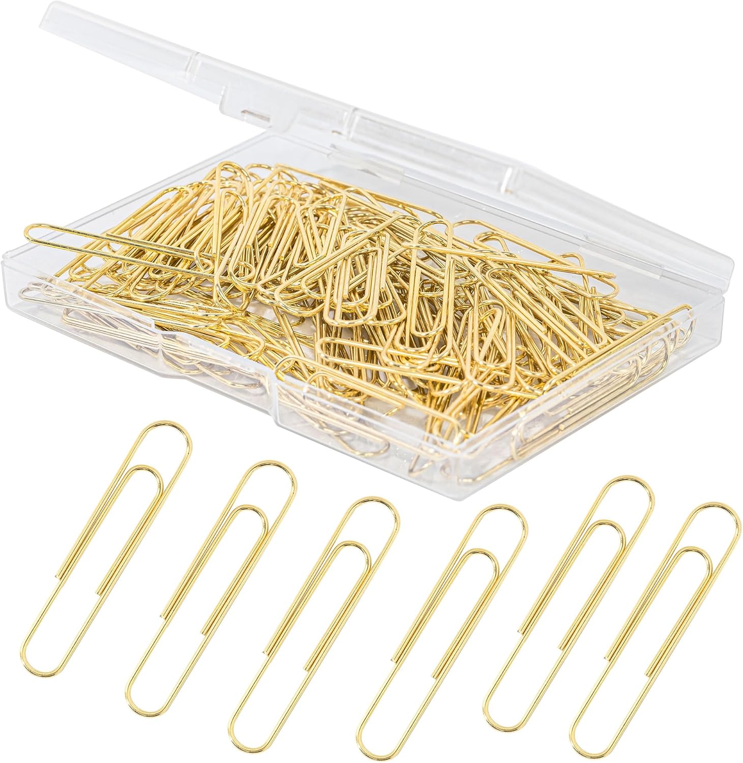 Amazon.com : 100pcs Gold Paper Clips,Large Paper Clip 2 Inch Jumbo ...