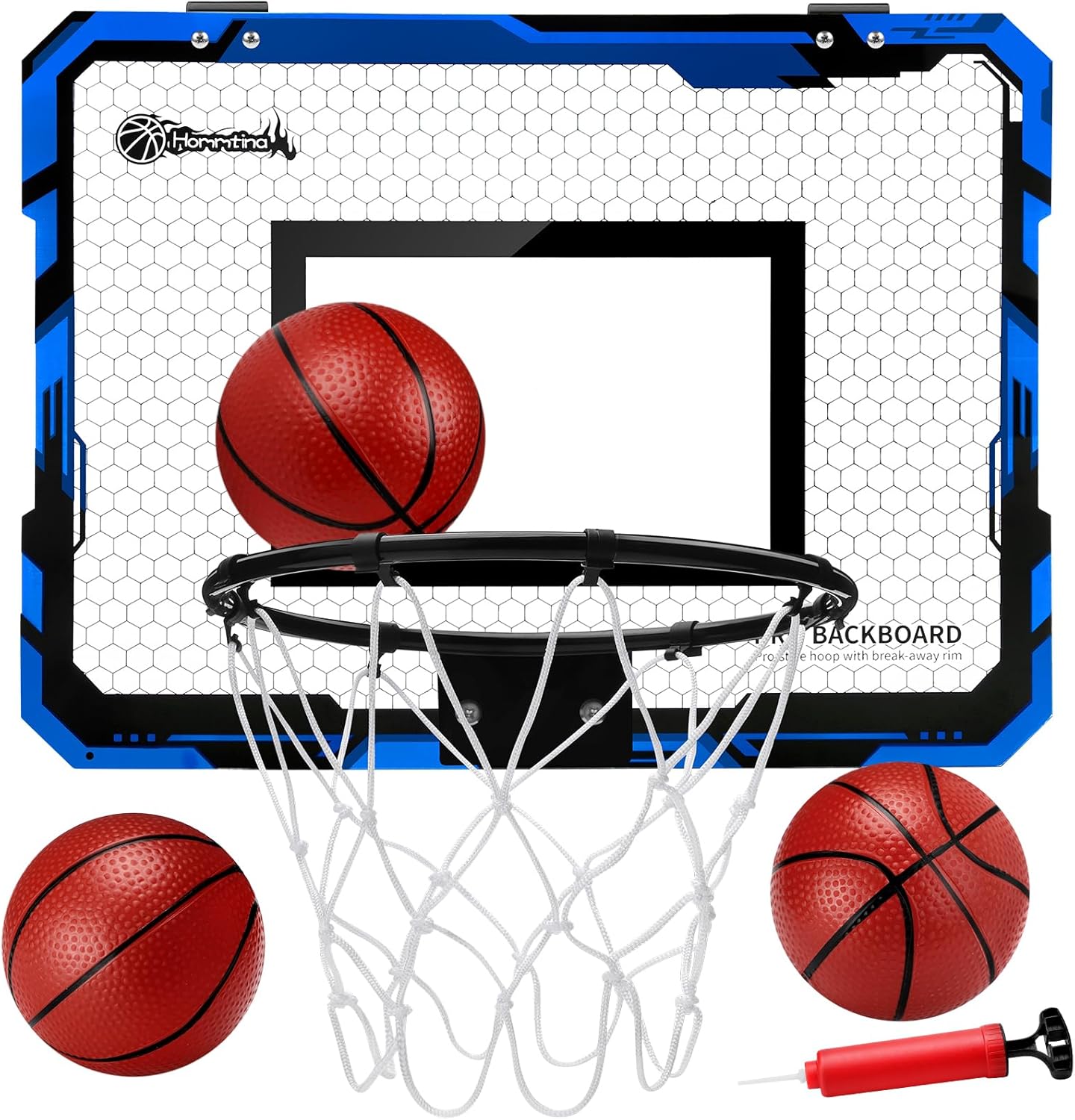 Amazon.com : Hommtina Indoor Mini Basketball Hoop with 3 Balls, Door ...