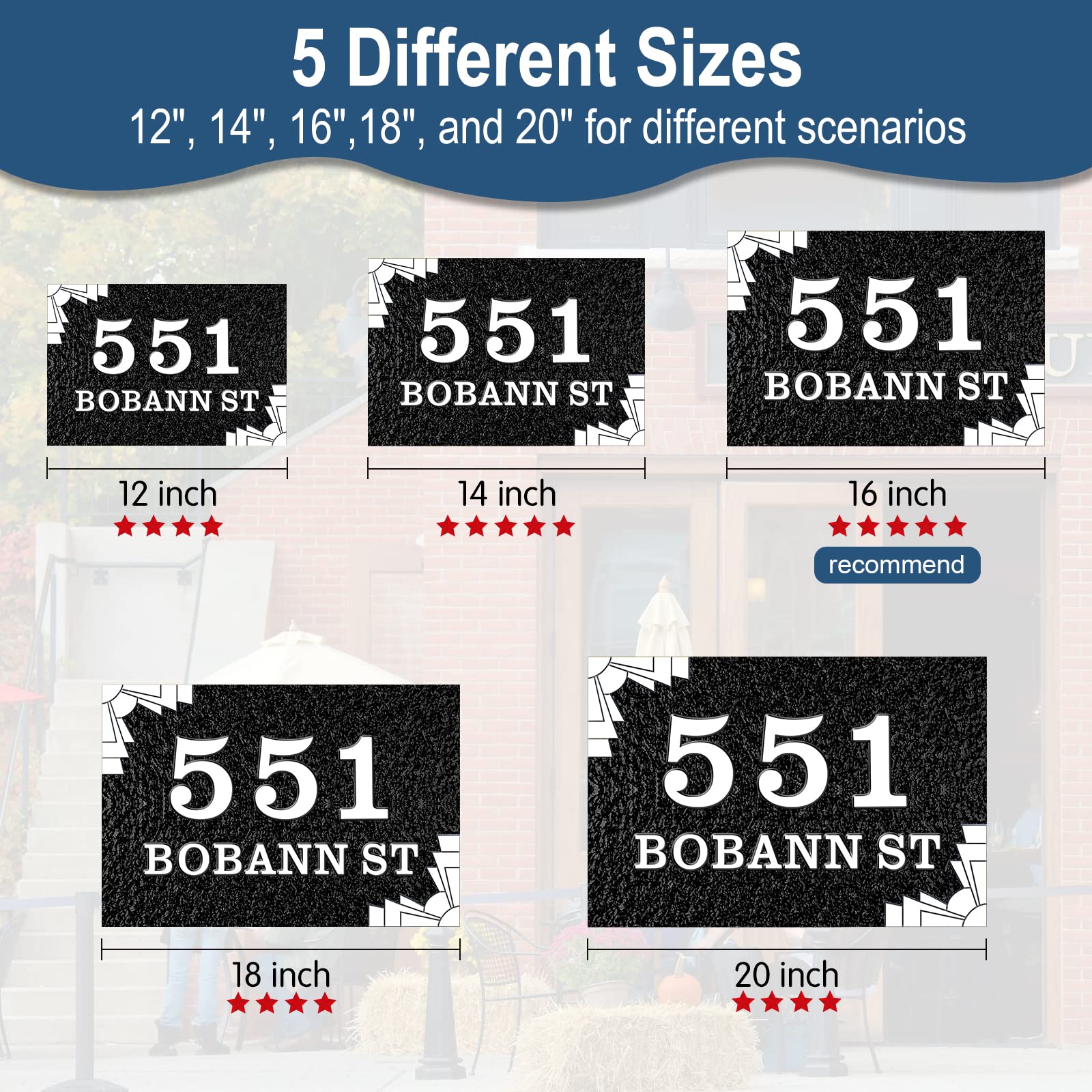 Snapklik.com : Personalized Cast Address Plaque - Custom House Number Sign