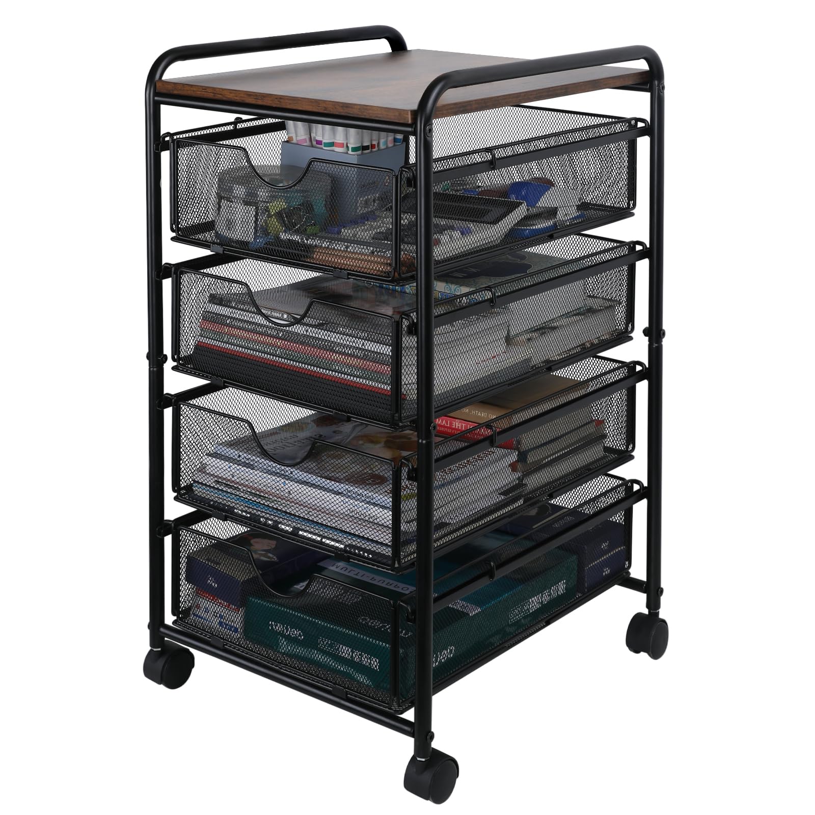 Amazon.com: Solinxe 4-Drawer Rolling Storage Cart 5 Tier Rolling ...