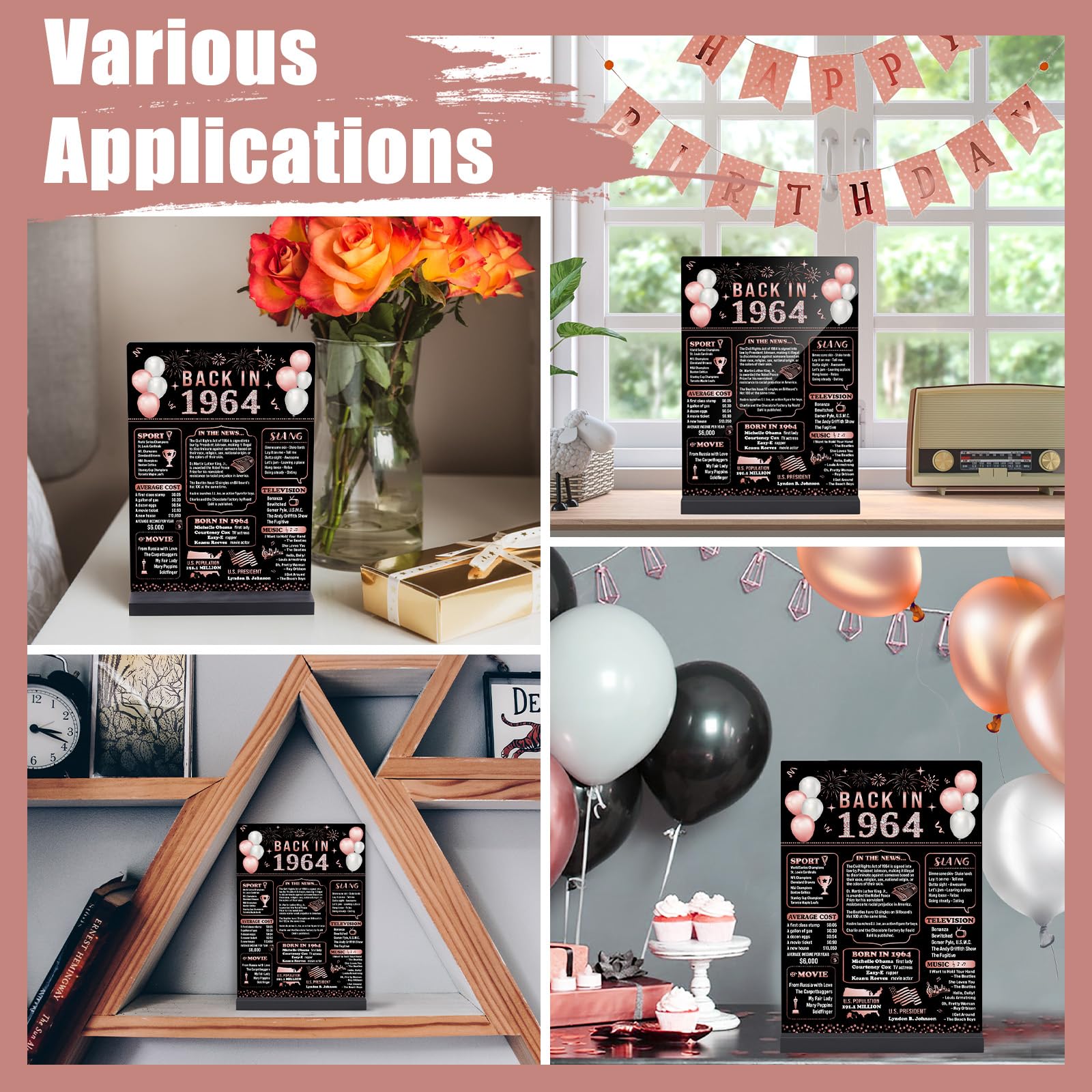 Snapklik.com : 60th Birthday Decorations For Women, 60th Anniversary ...