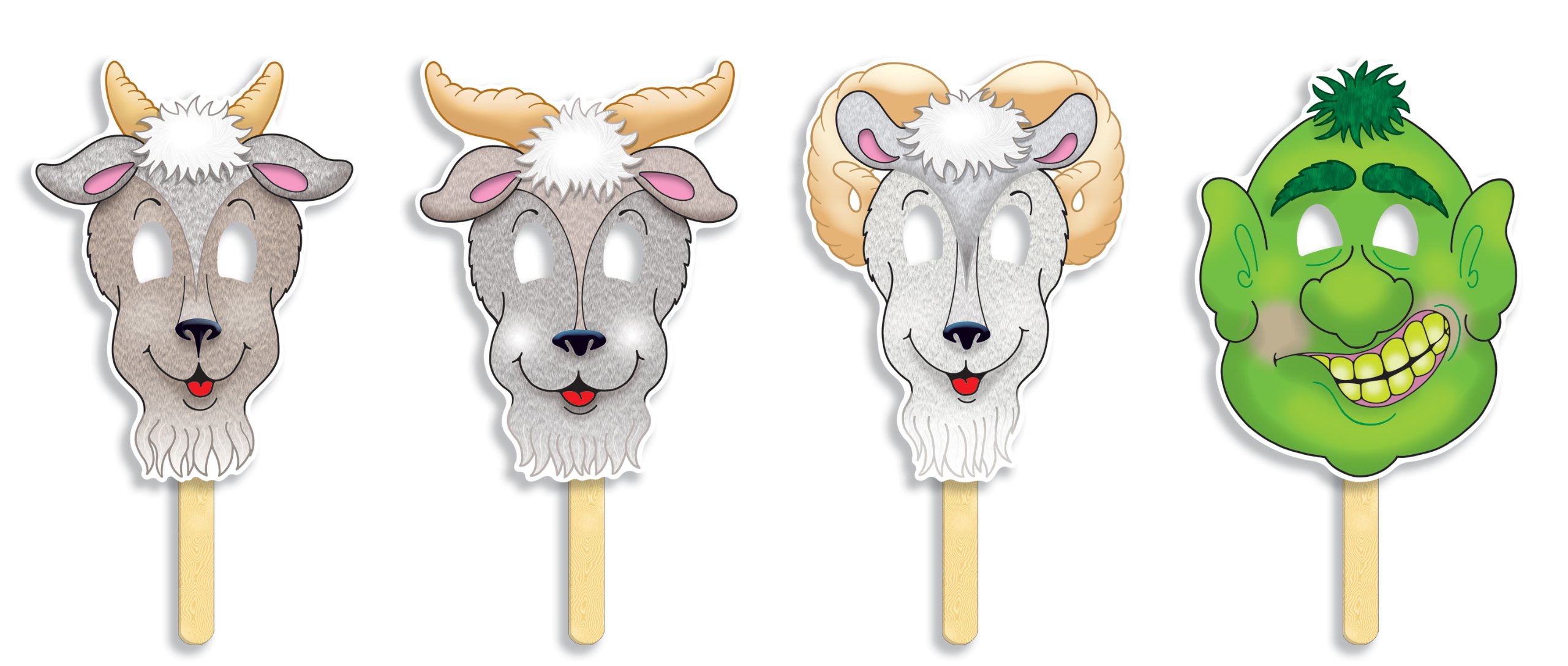 Three Billy Goats Gruff Printable Masks Newest Inclusive Story: Three