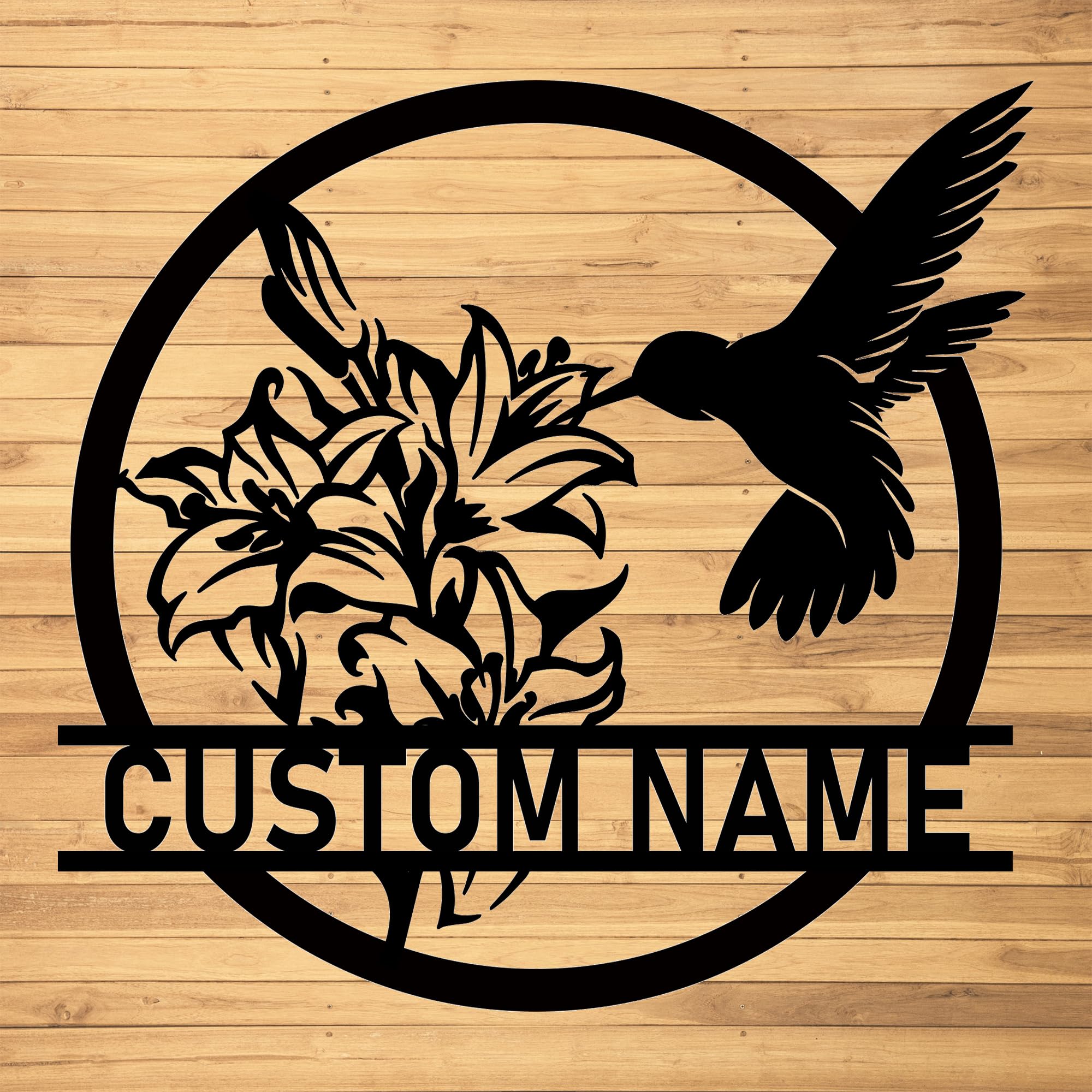 Amazon.com : Custom Hummingbird Metal Wall Signs - Personalized ...