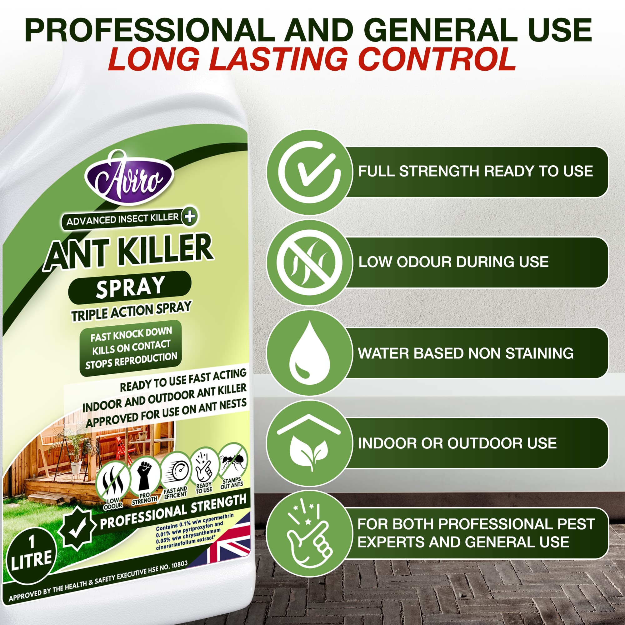 Buy Aviro Ant Killer (1 Litre) - Fast Acting Ant Killer Spray For ...