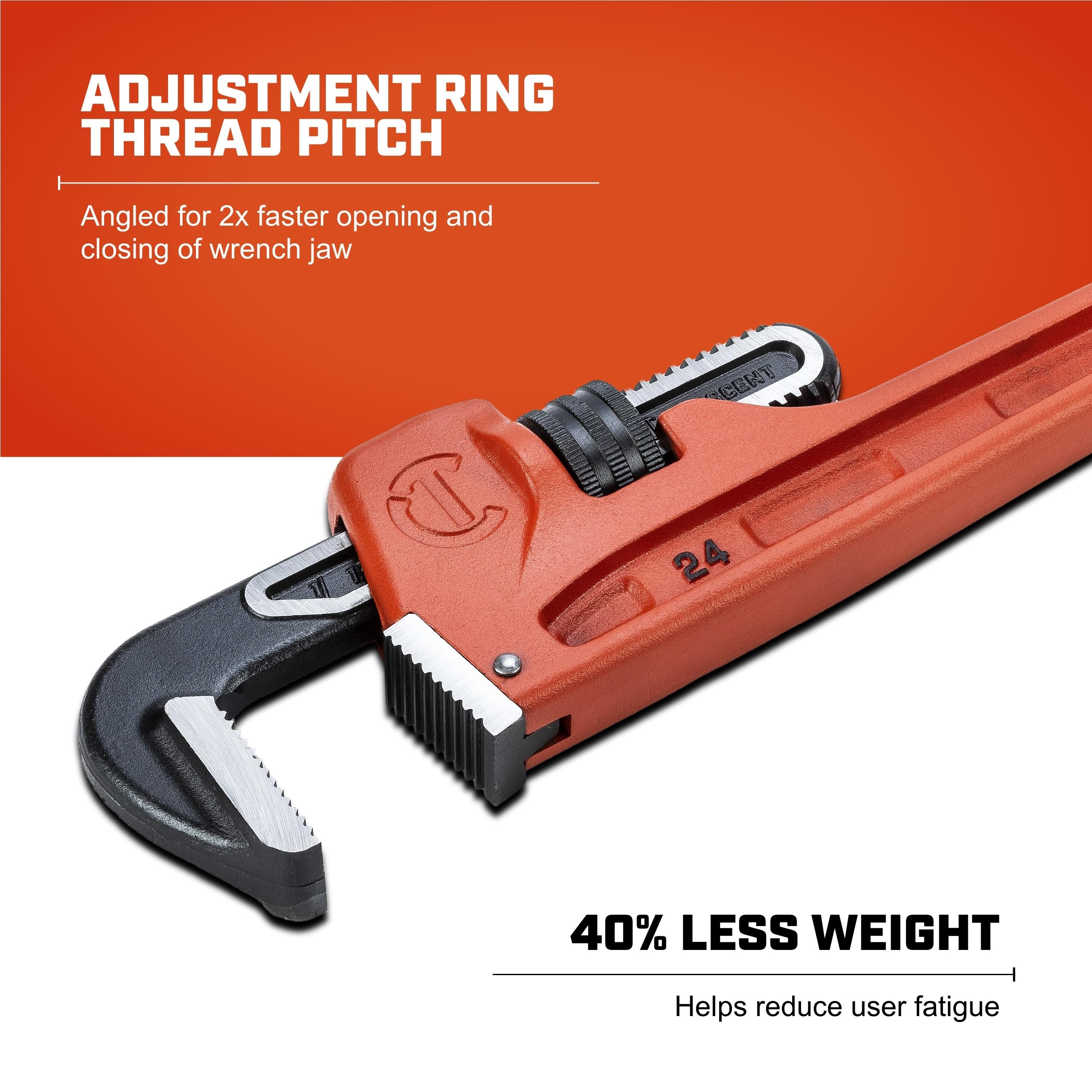 Snapklik.com : CRESCENT - Pipe Wrench,24",Cast Iron