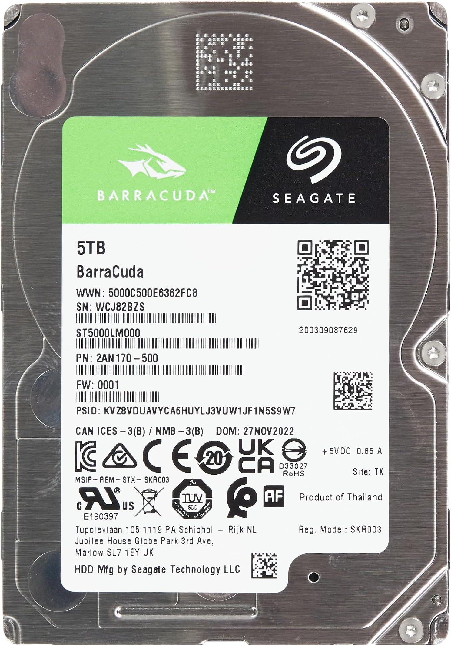 Amazon | (5TB, BarraCuda) - Seagate BarraCuda 5 TB 2.5 inch Internal ...