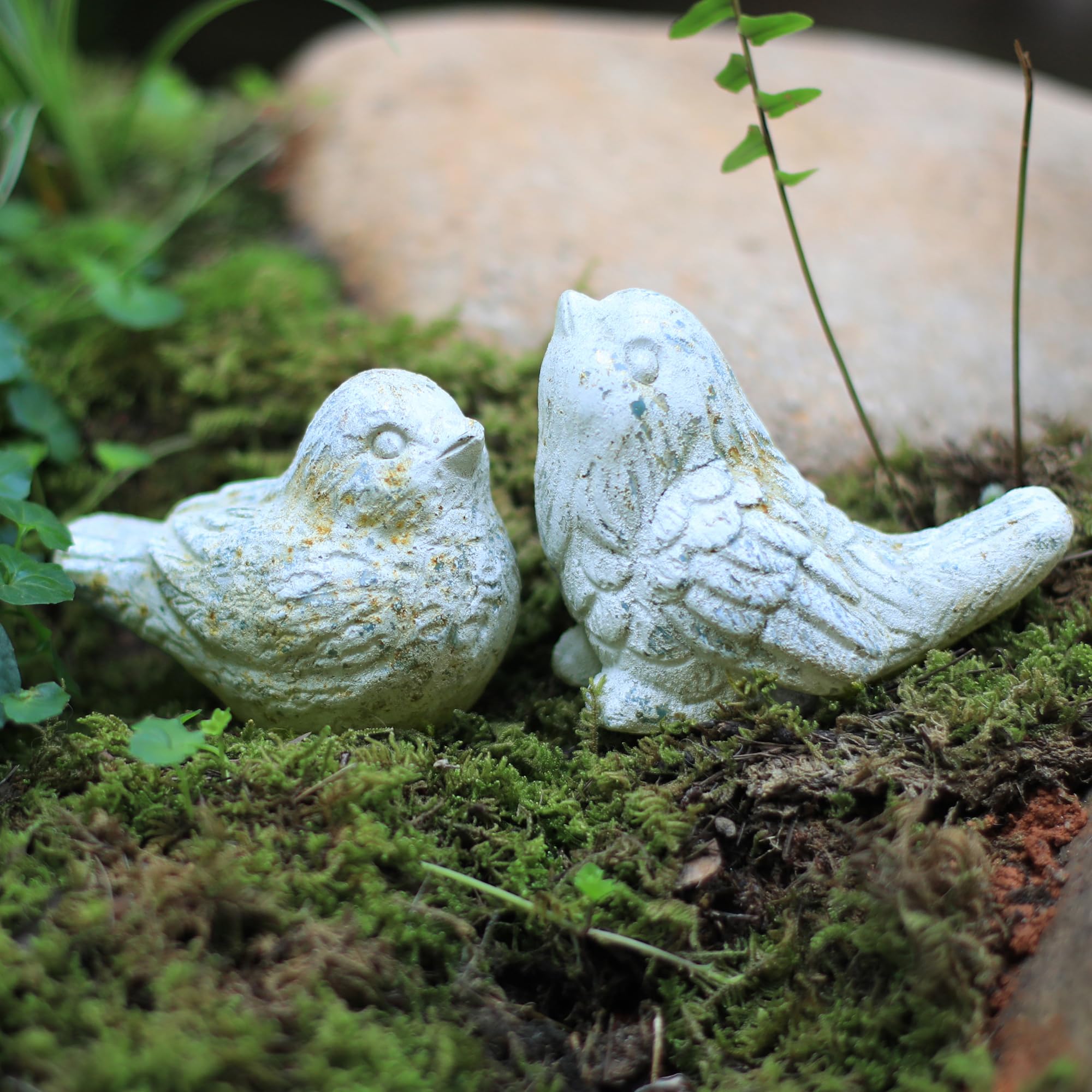 Amazon.com: Outdoor Bird Statues Bird Decor Figurines for Home Cement ...