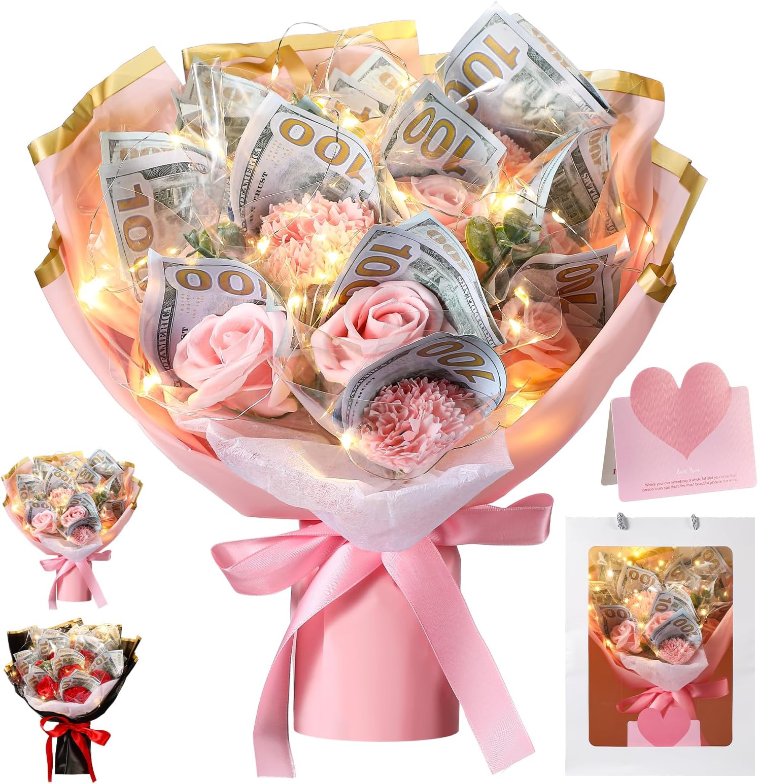 Amazon.com: EIGHTOWN Roses Bouquet Fake Artificial Flower - Preserved ...