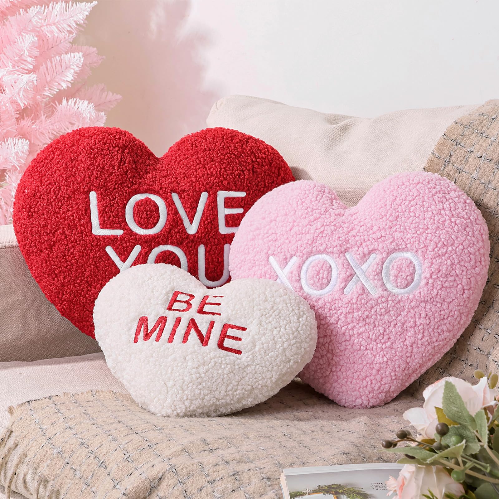 Amazon.com: Bunny Chorus Valentines Day Decorations, 3pcs Love Heart ...