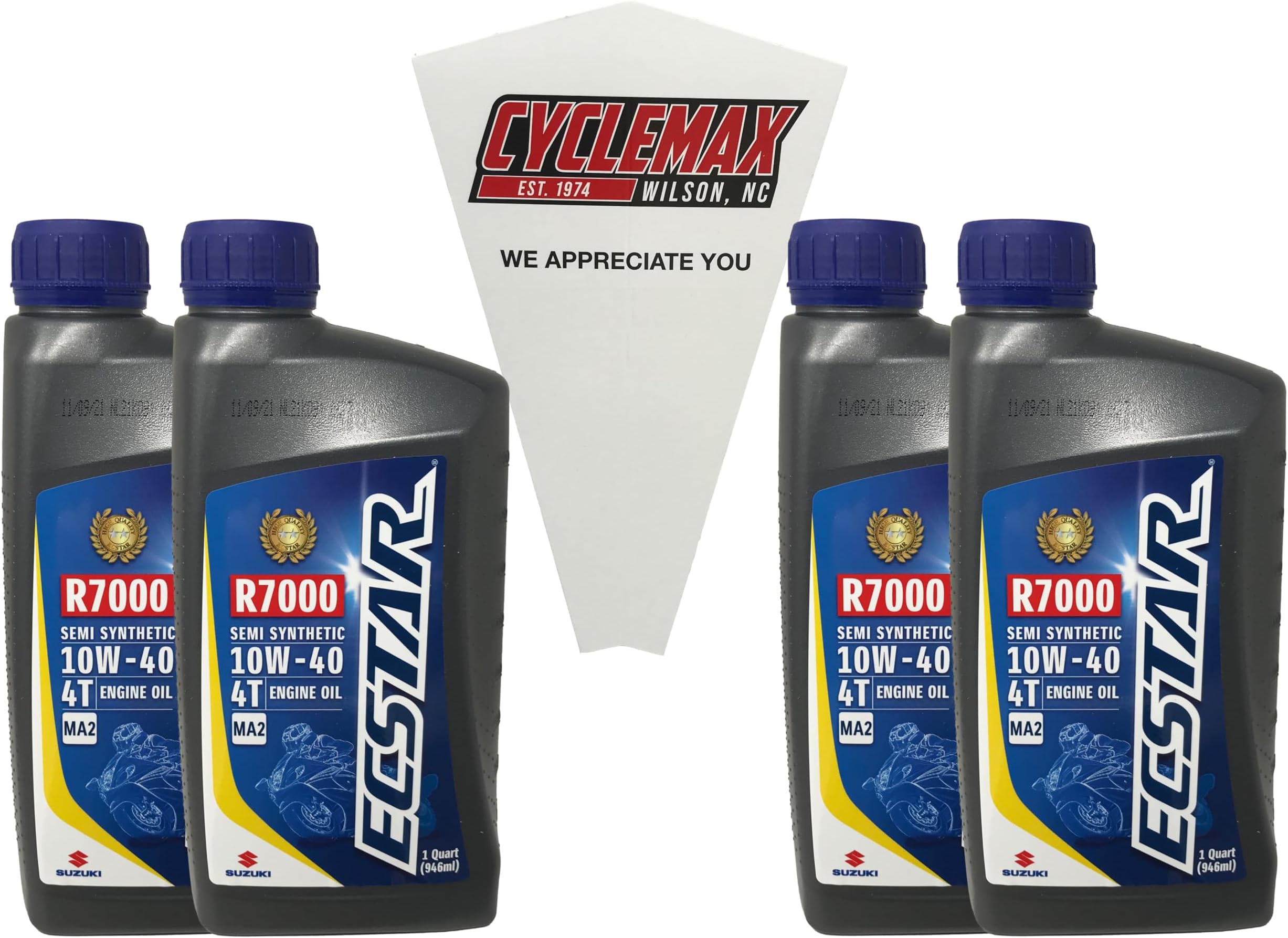 Amazon.com: Pack 2 Suzuki ECSTAR V7000 10W-40 Marine 4-Stroke Engine ...
