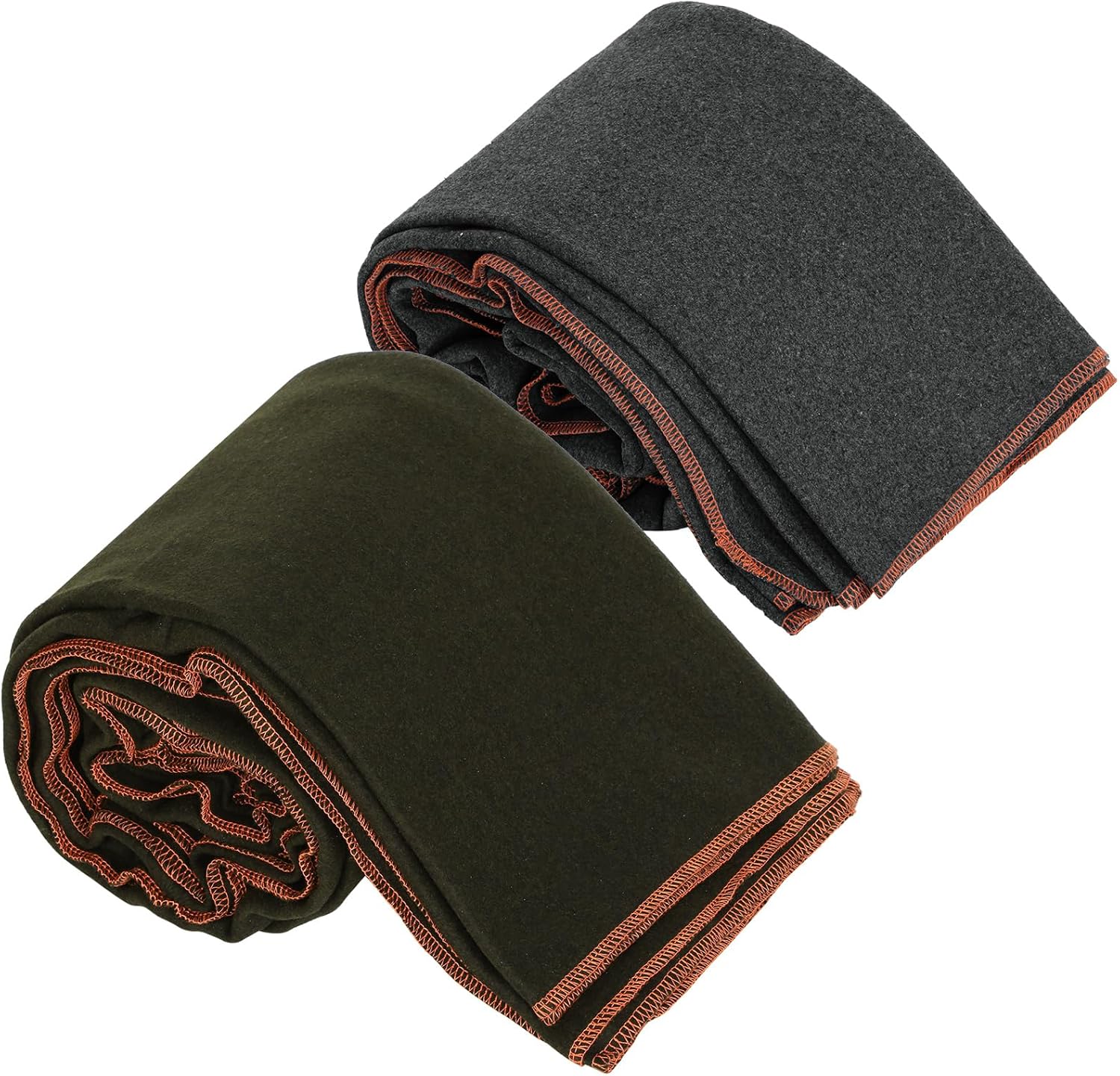 Amazon.com: Peryiter 2 Pcs Military Wool Blanket Large 64" x 88 ...