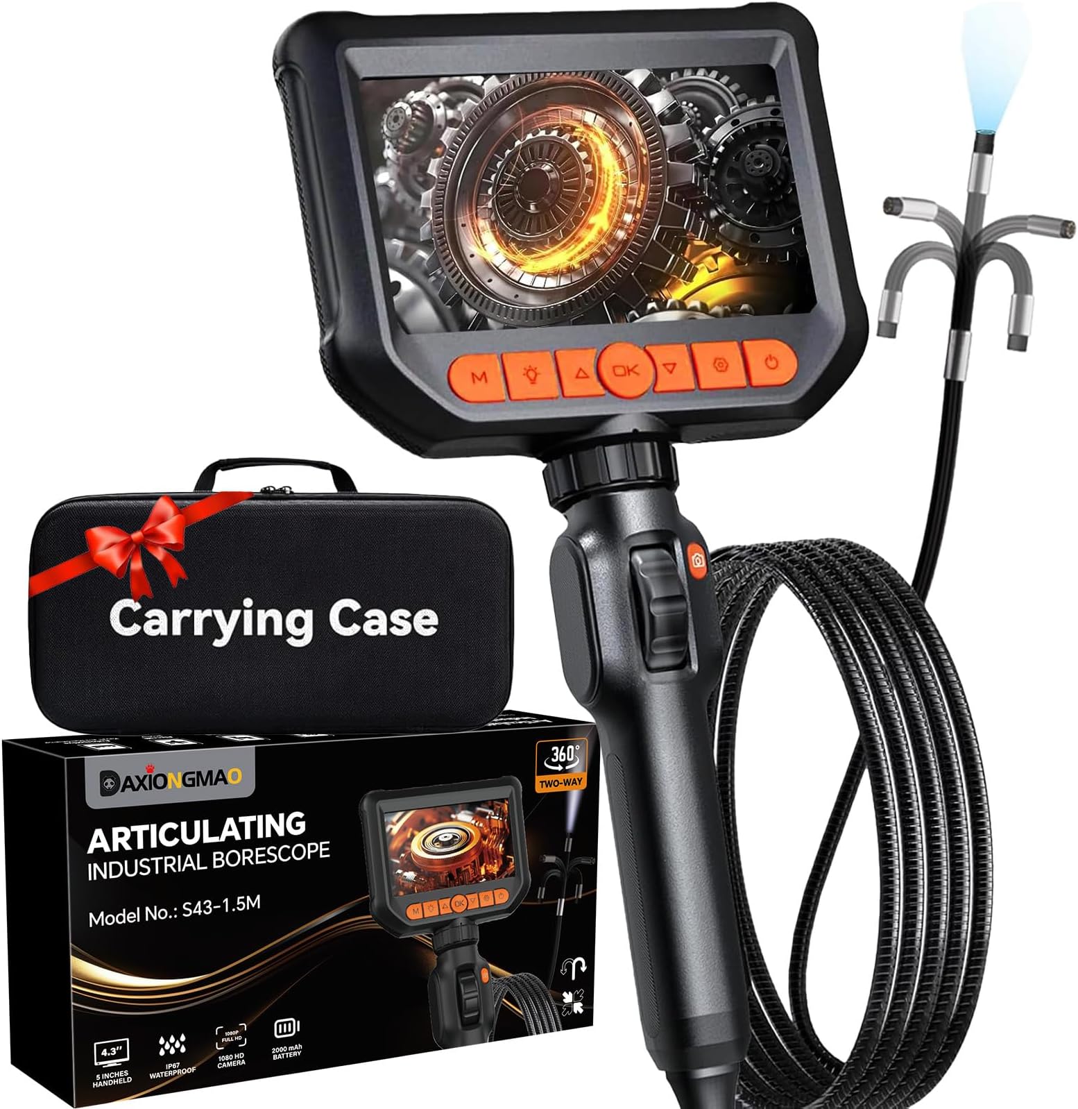 Amazon.com: Two-Way Articulating Endoscope Camera with Light - HILYCEN ...
