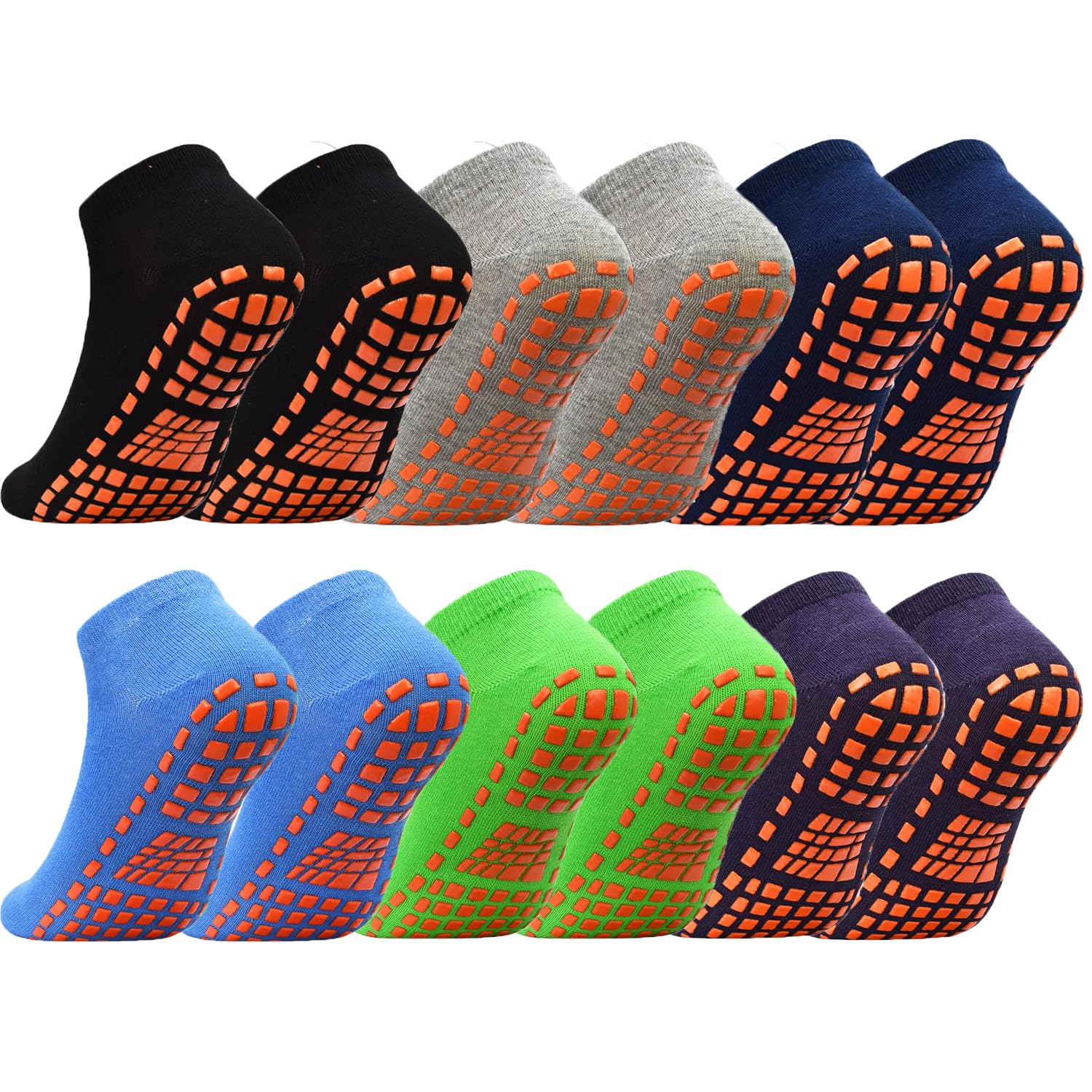 Amazon.com: ELUTONG Anti-Skid Trampoline Socks for Kids 6 Pairs Bounce ...