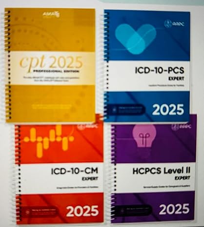 AMA CPT Book, ICD-10 Code Book, HCPCS Book, ICD-10-PCS Complete Code Set - 2025 Physician Bundle ...