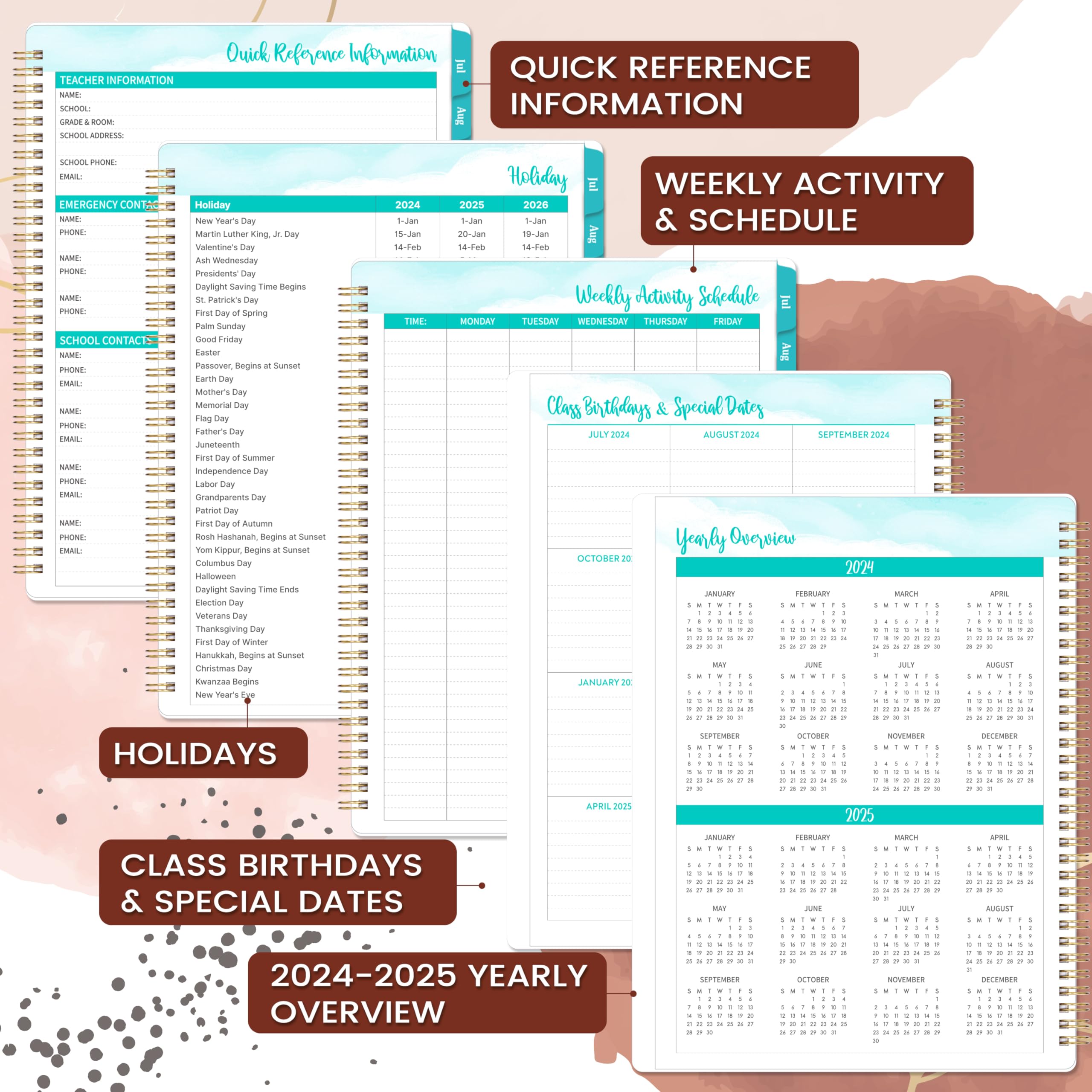 Snapklik.com : 2024-2025 Teacher Planner - Lesson Planner From July ...