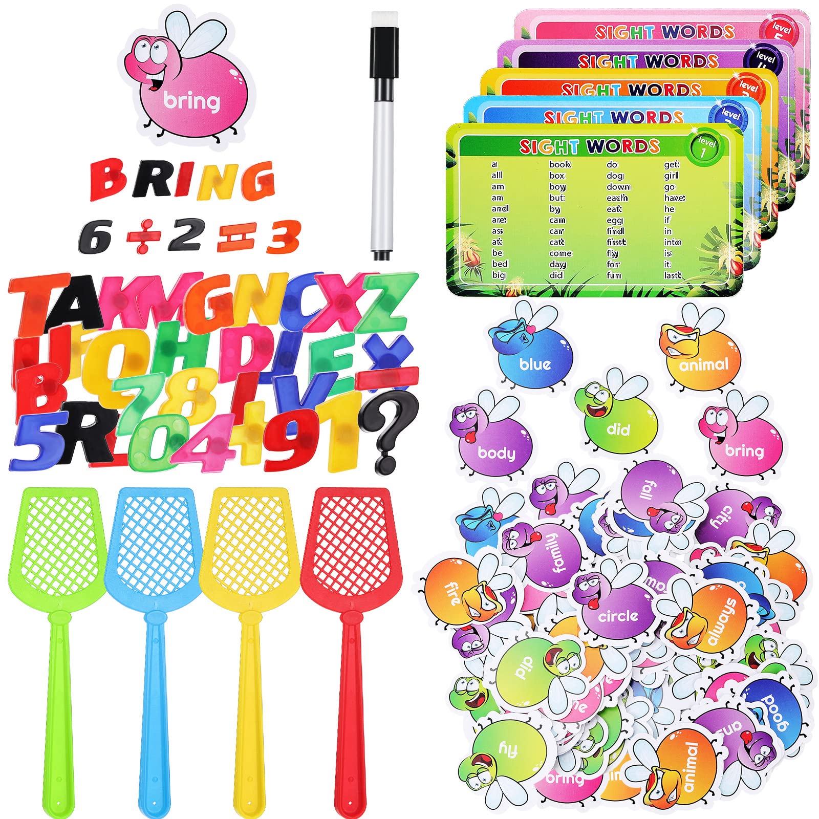 Buy 192 Pcs Words Swat Game for Kindergarten Spell Learning Toys, Fly ...