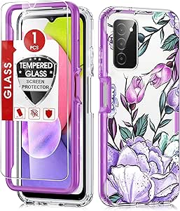 Amazon.com: LeYi for Samsung-Galaxy-A03S-Phone-Case: with Exquisite Flower Floral Pattern and ...