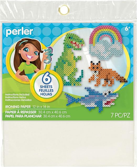 Amazon.com: Perler Ironing Paper Beads Crafts for Kids, 12'' x 16'', 7 ...