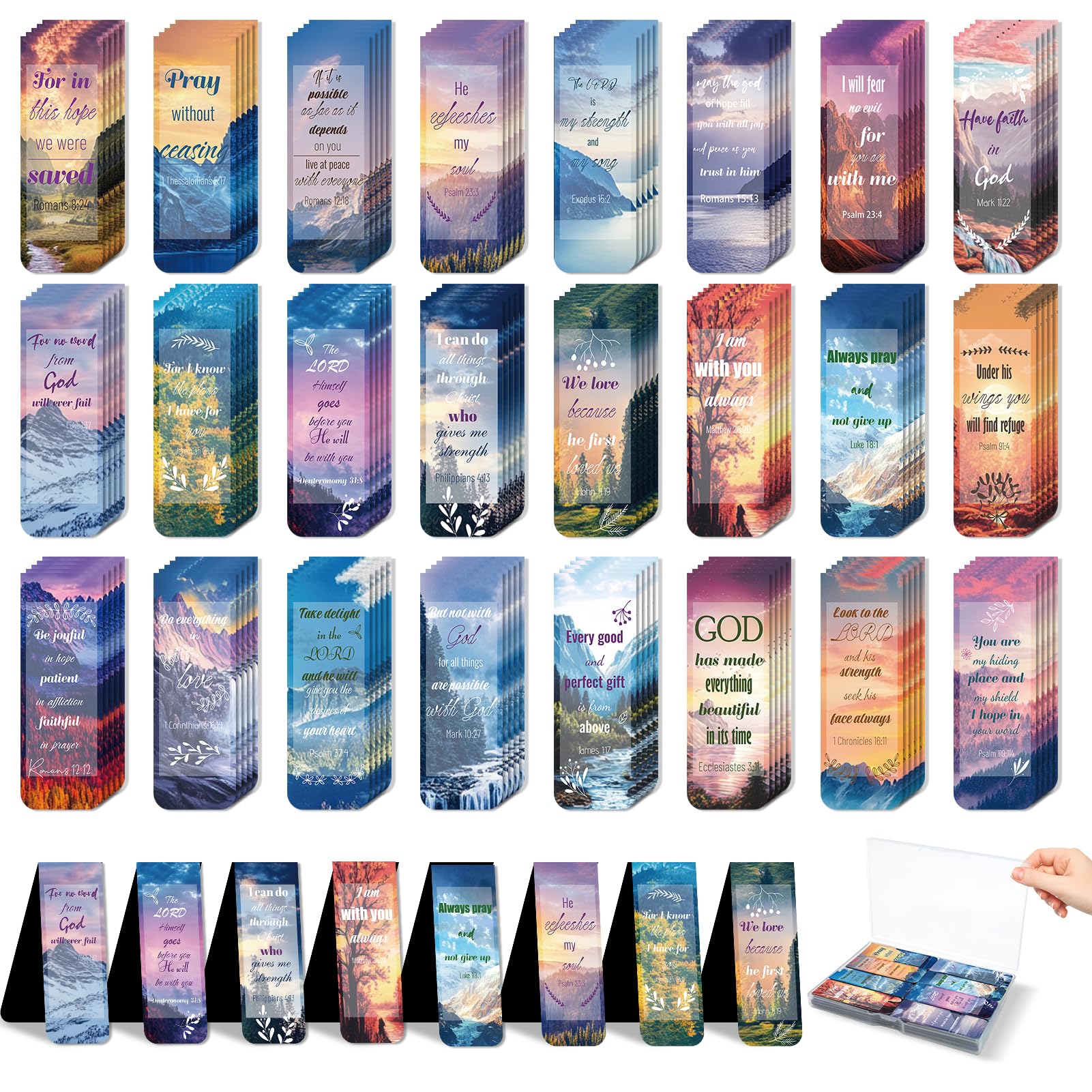 Amazon.com: 48 Piece Bible Verse Magnetic Bookmarks - Christian ...