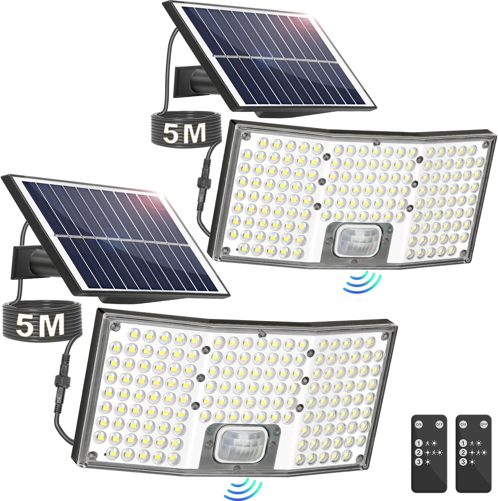 Solar Outdoor Lights Motion Sensor, 292 LED Solar Flood Lights with ...