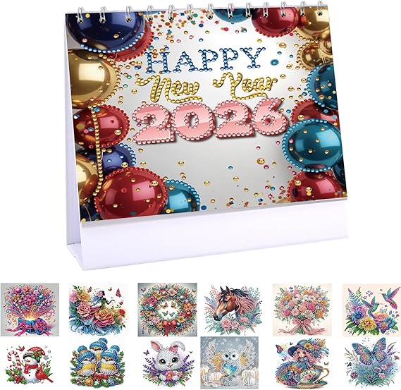 Amazon.com : ARTopet 2026 DIY Diamond Art Desk Calendar Thick Paper ...