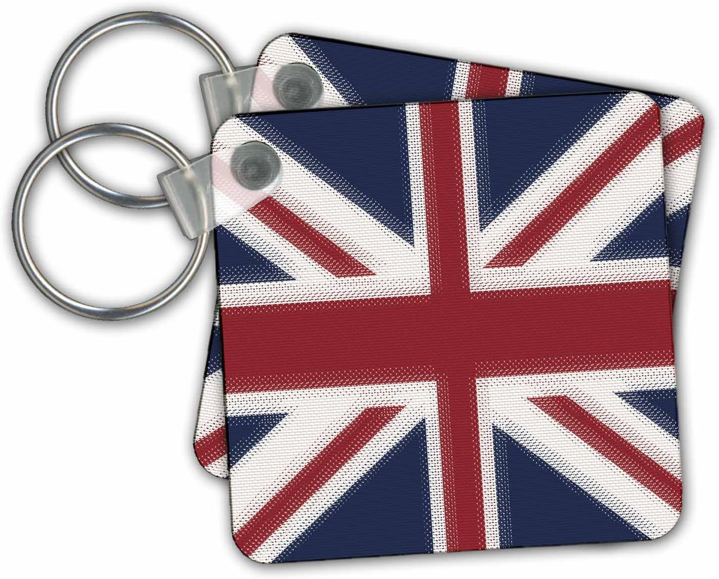 Amazon.com: 3dRose Union Jack UK - Key Chains, 2.25 x 2.25", Set of 2 ...
