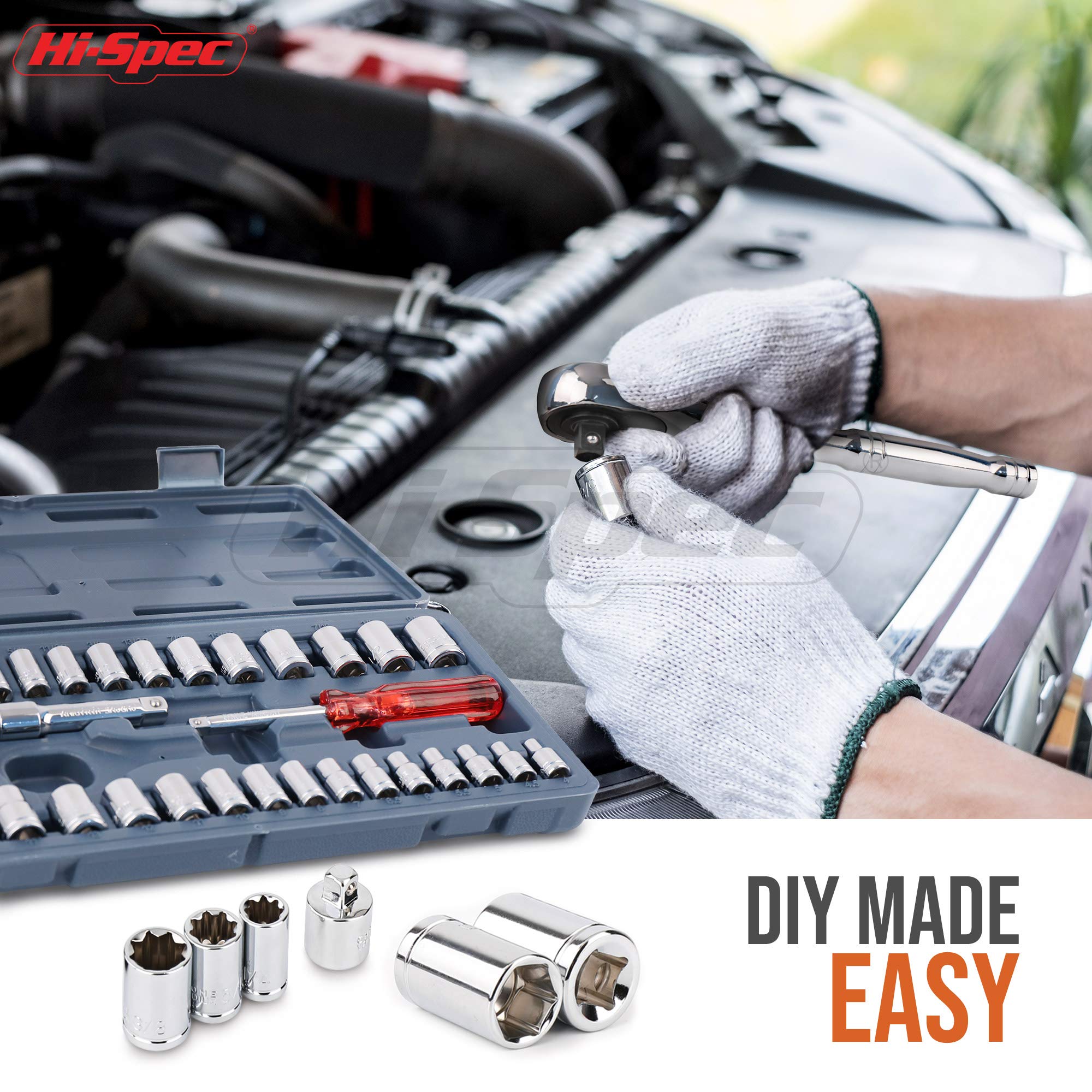 Snapklik.com : 39 Piece SAE & Metric Multi Socket Set 1/4 & 3/8” Inch ...