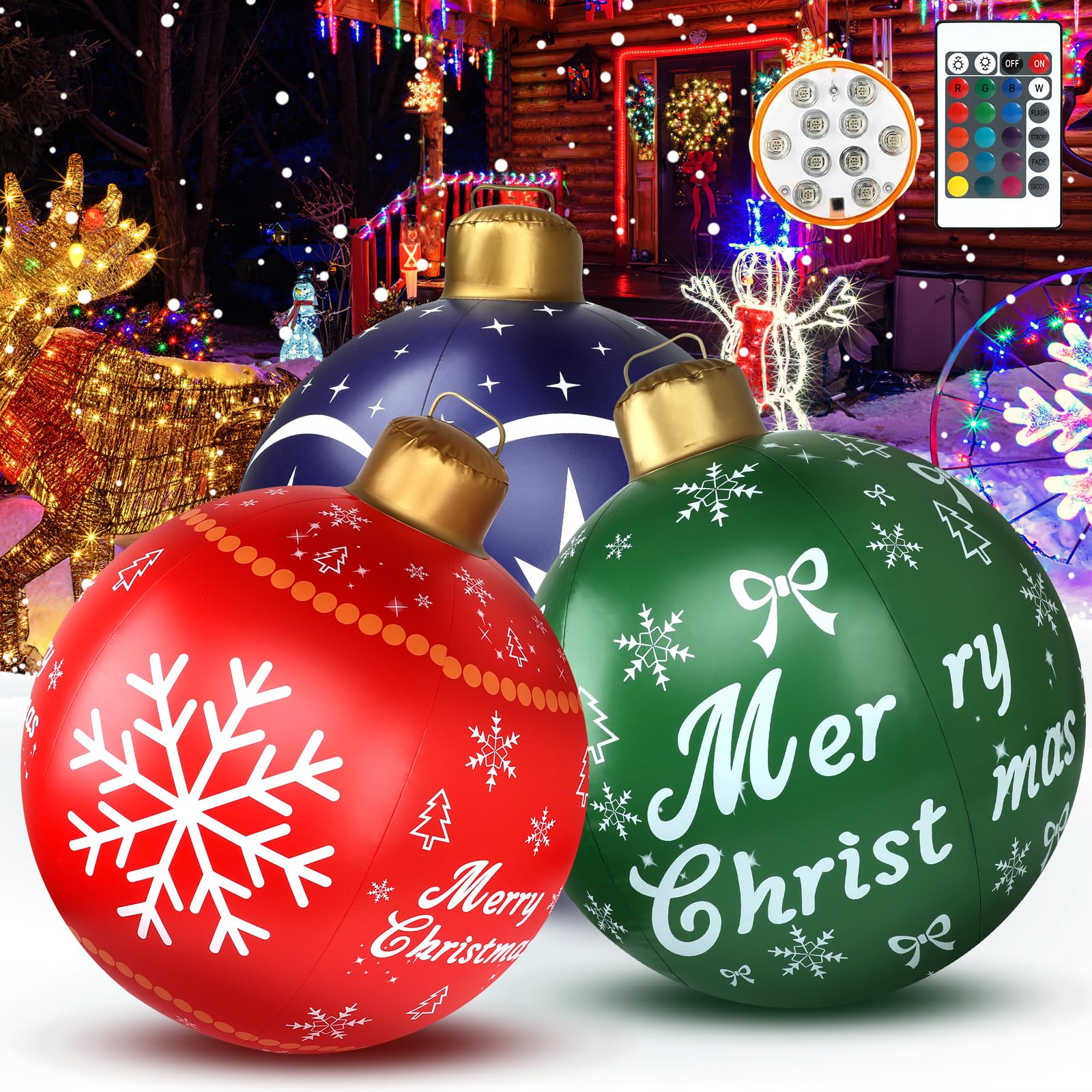 Amazon.com: CACSPS 3 Pcs 24 Inch Light up PVC Giant Inflatable ...