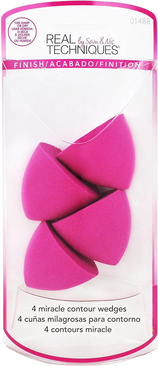Real Techniques 4 Miracle Contour Wedges for Makeup : Amazon.co.uk: Beauty