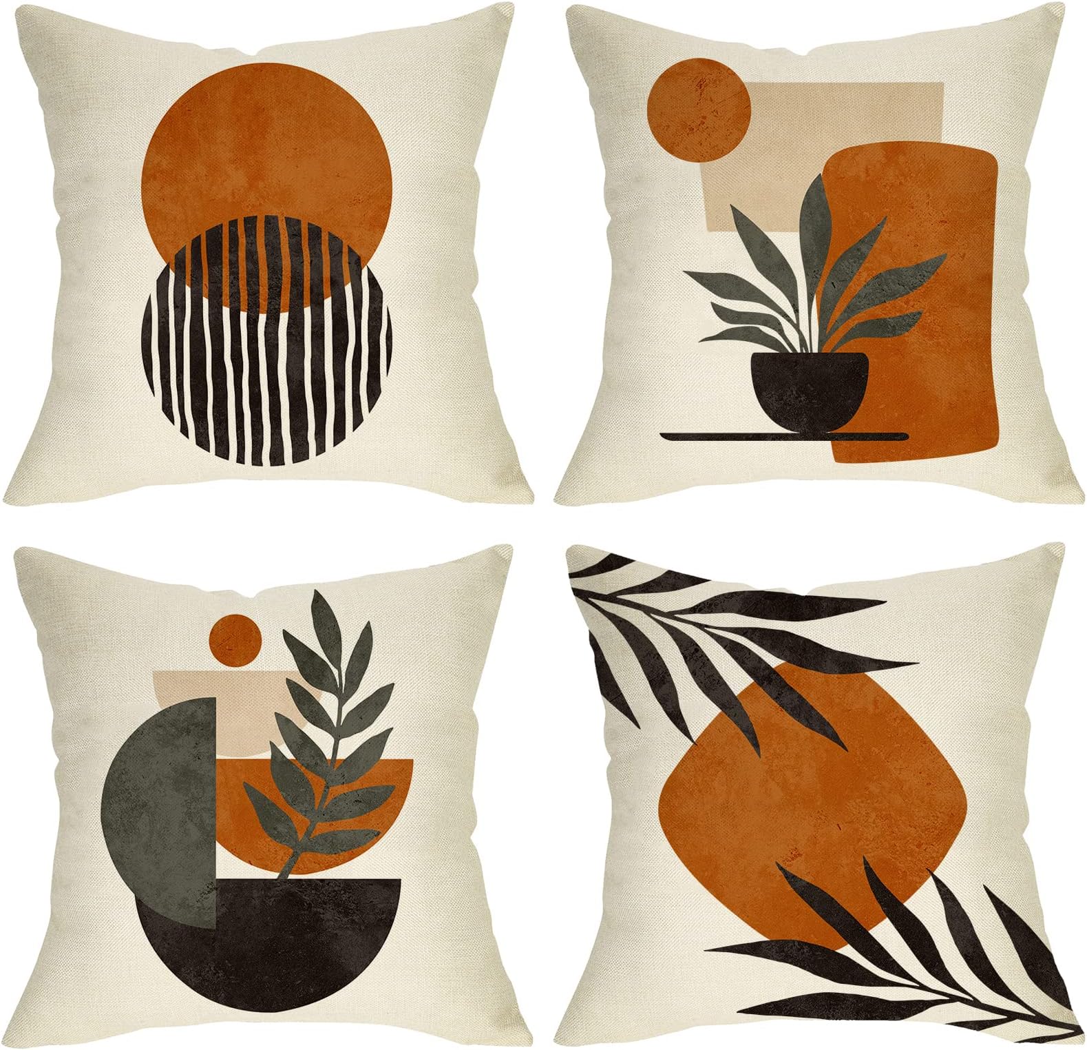 Amazon.com: ISANOU Abstract Minimalist Throw PillowCovers,Mid-Century ...