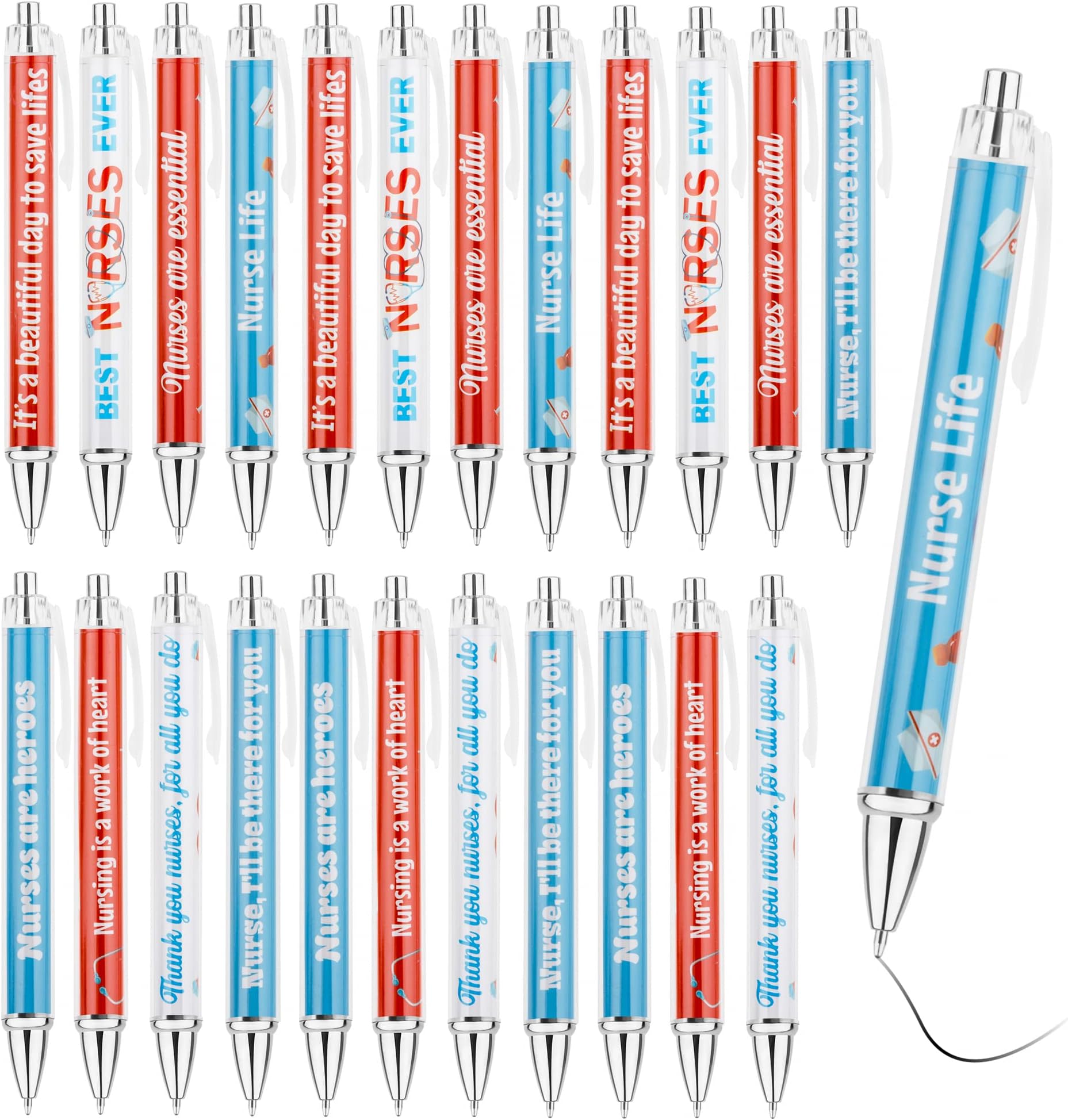 Amazon.com : Ubabe Ballpoint Pens, 24pcs Nurse Pens Retractable Pens ...