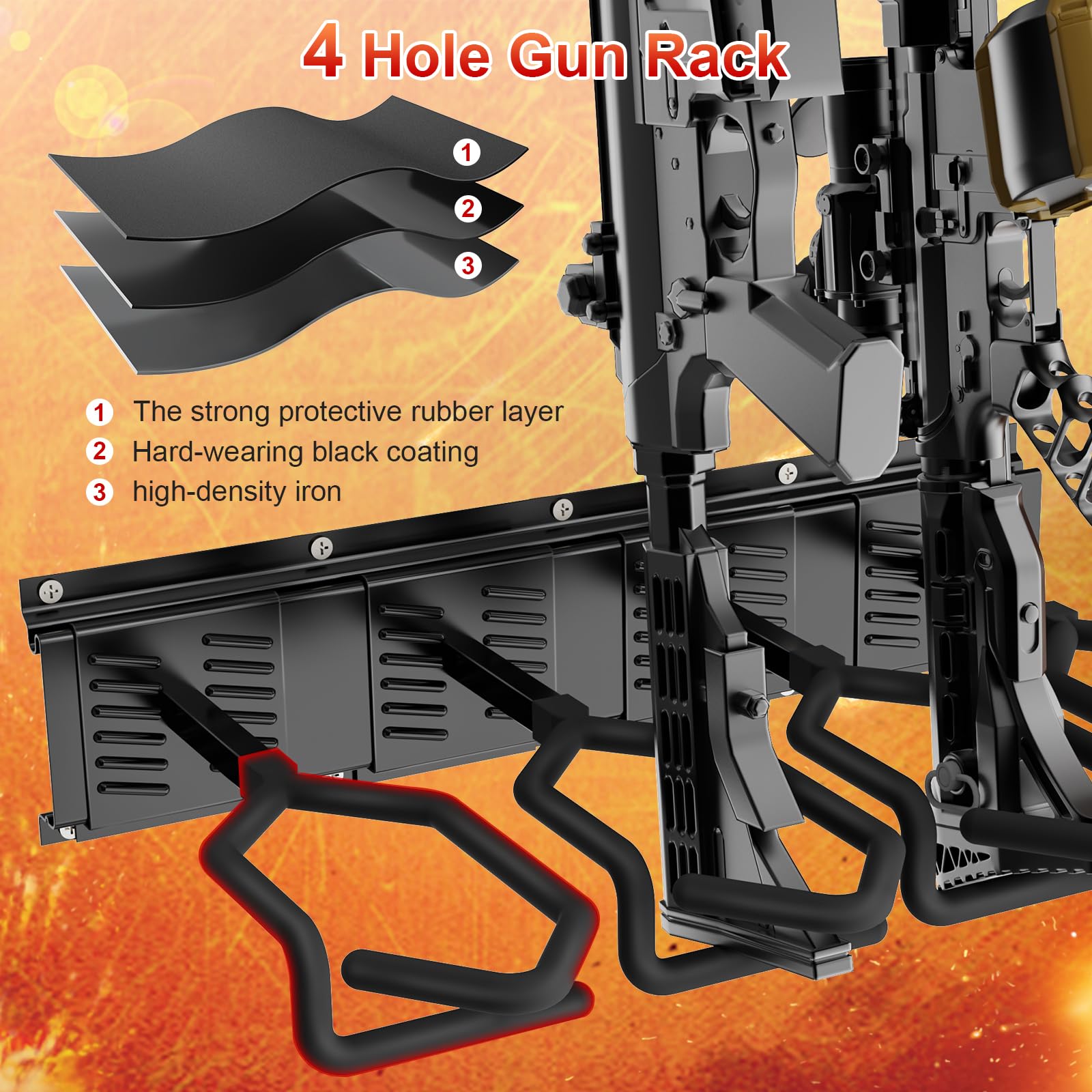 Snapklik.com : JBBTOOL Gun Rack Wall Mount, Adjustable Gun Racks For ...