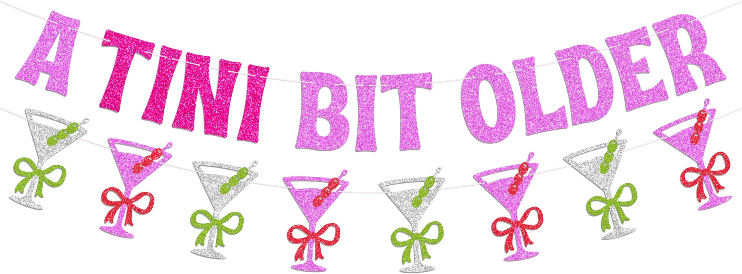 Amazon.com: A Tini Bit Older banner - Birthday Decorations, Martini Bar ...