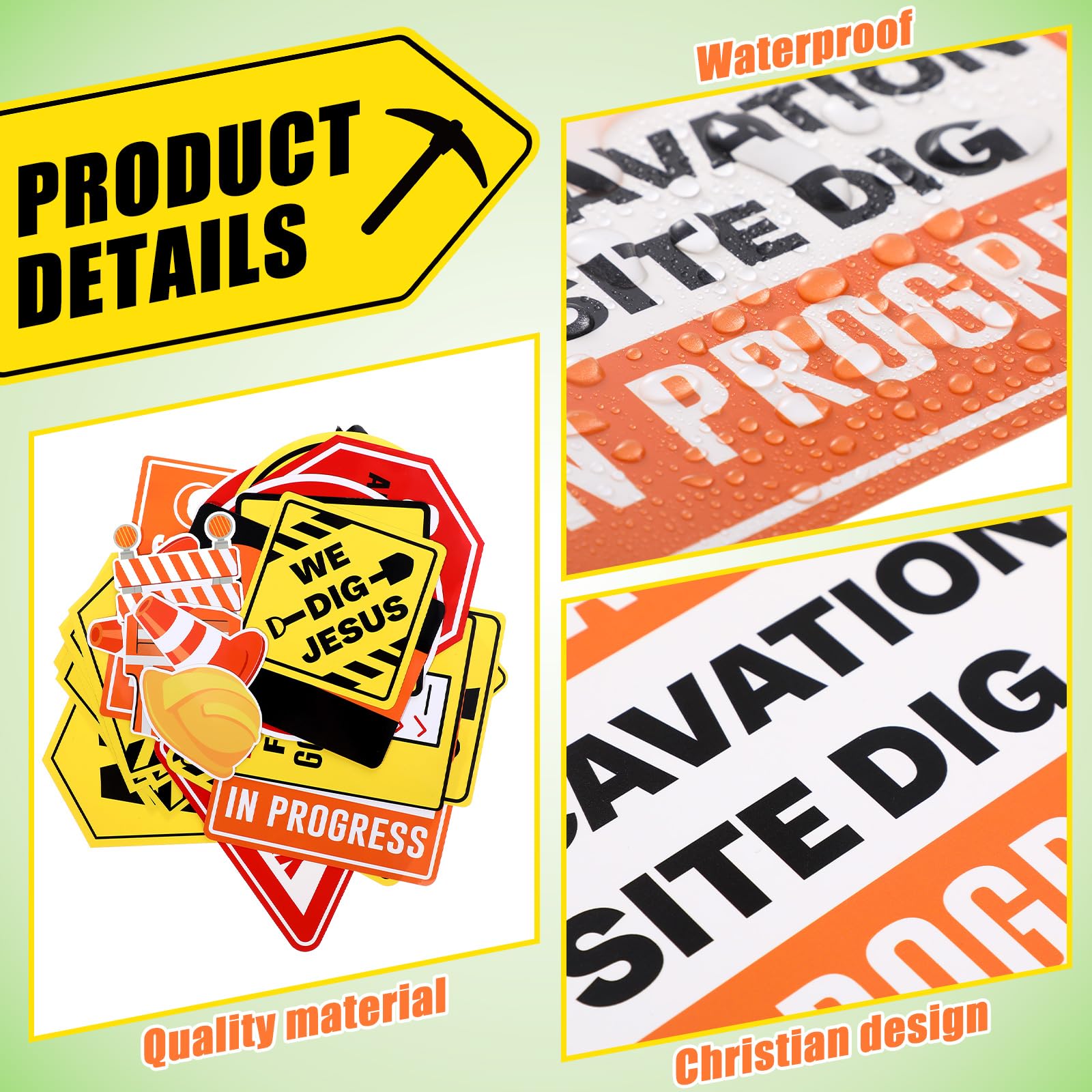 Snapklik.com : 67 Pcs Christian Construction Classroom Decorations ...