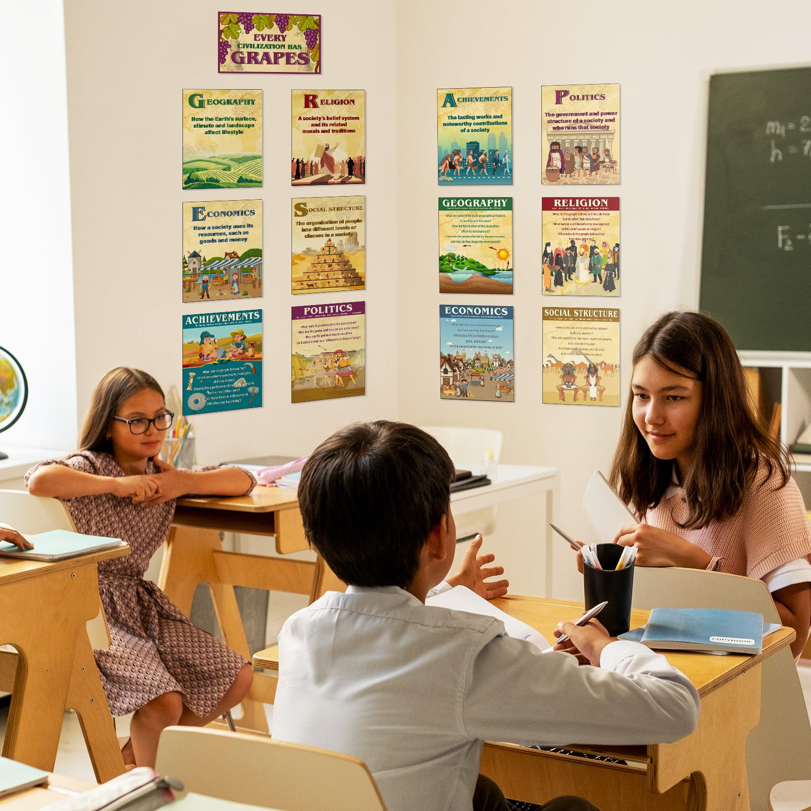 Snapklik.com : 13 Pcs Ancient History Classroom Decorations ...