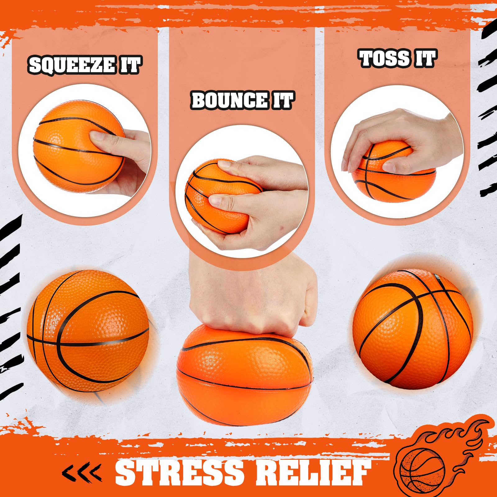 Snapklik.com : MiniInflat 6 Pcs 4 Mini Foam Basketballs For Kids Adults ...